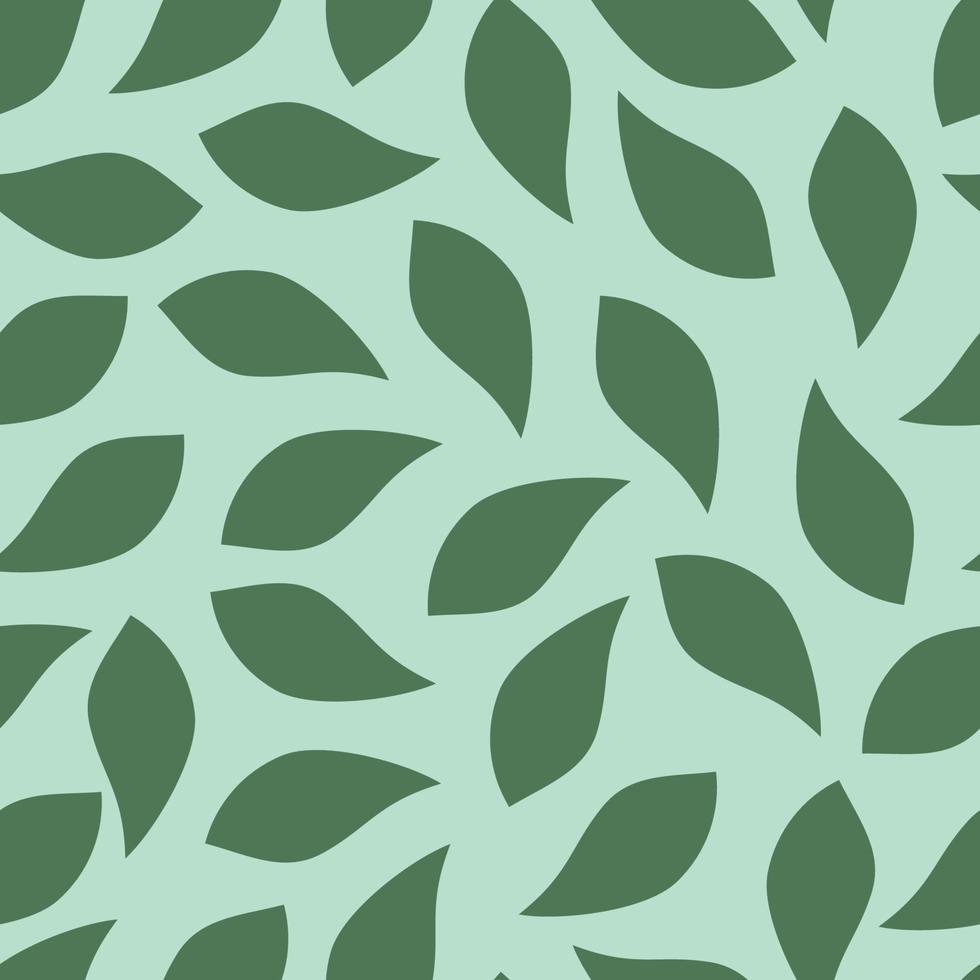 Green Leaves Seamless Vector Pattern 12593640 Vector Art At Vecteezy