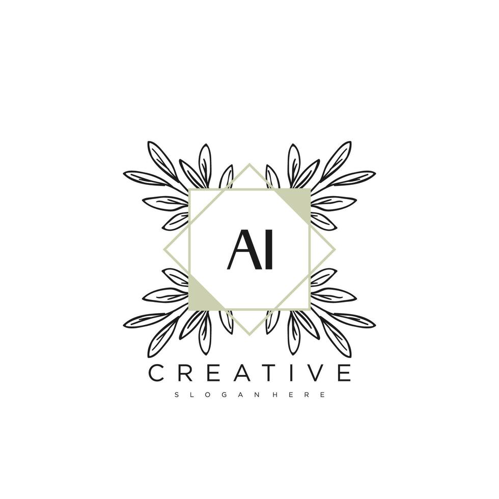 AI Initial Letter Flower Logo Template Vector premium vector art ... AI Initial Letter Flower Logo Template Vector premium vector art ...