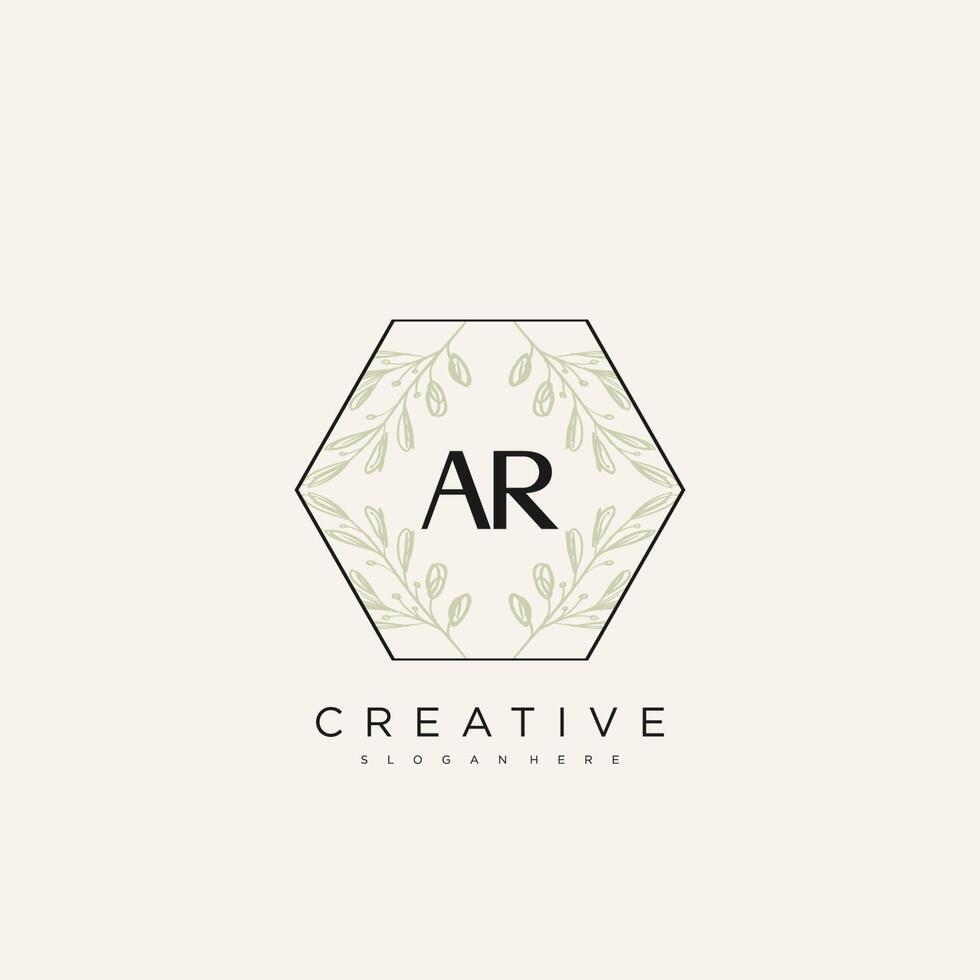 AR Initial Letter Flower Logo Template Vector premium vector art ... AR Initial Letter Flower Logo Template Vector premium vector art ...