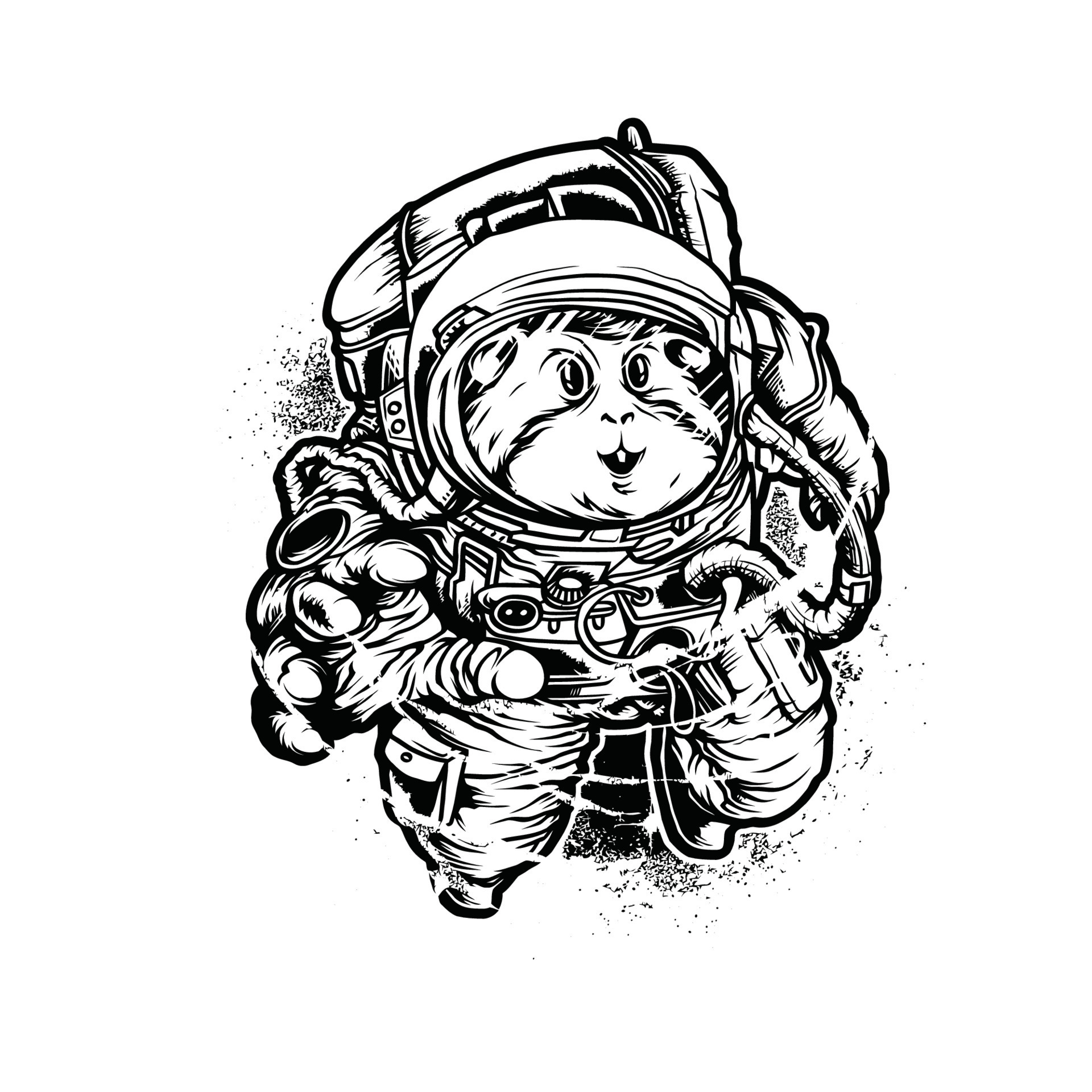 Space Guinea Pig Essential T-Shirt.Can be used for t-shirt print, mug ...
