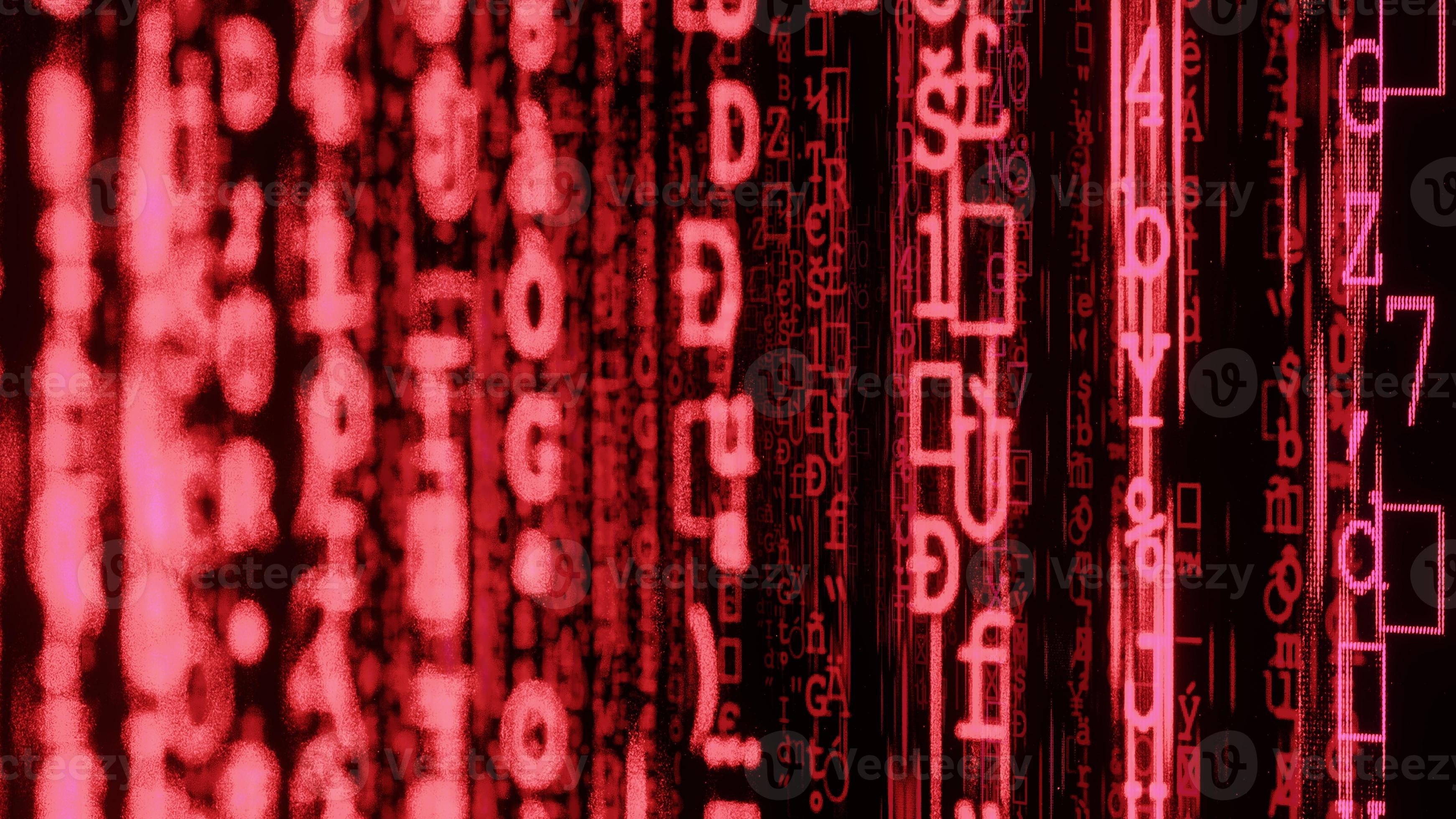 3D rendering abstract matrix with dark red digital background 12599215 ...