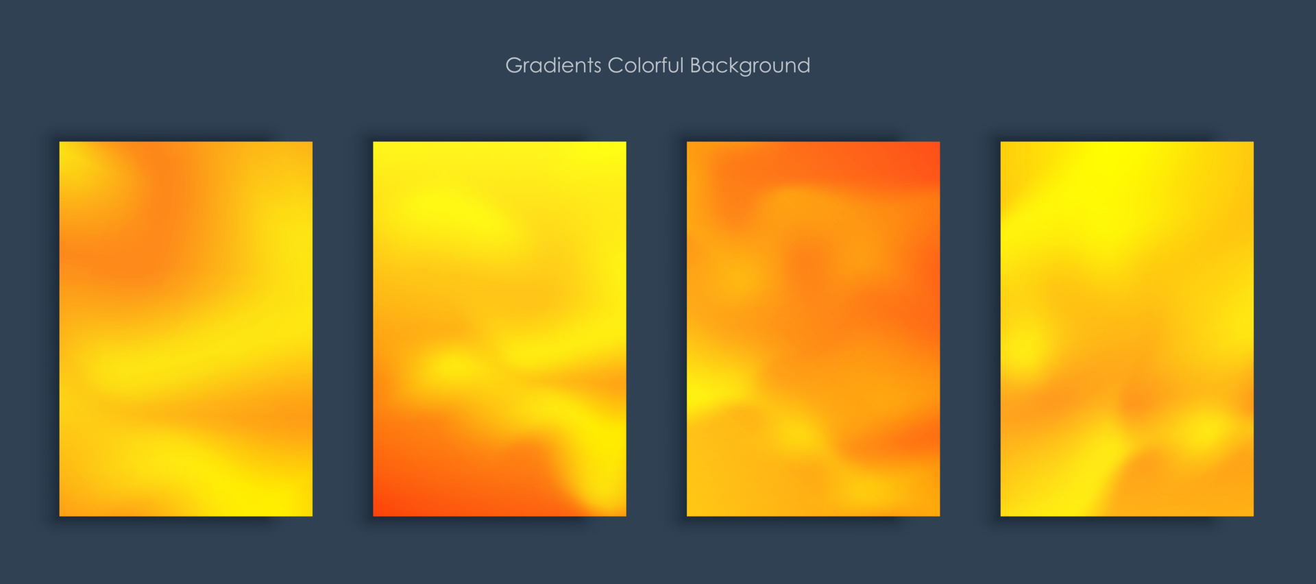 Blurred Backgrounds Set With Modern Abstract Blurred Light Color Gradient Patterns Smooth