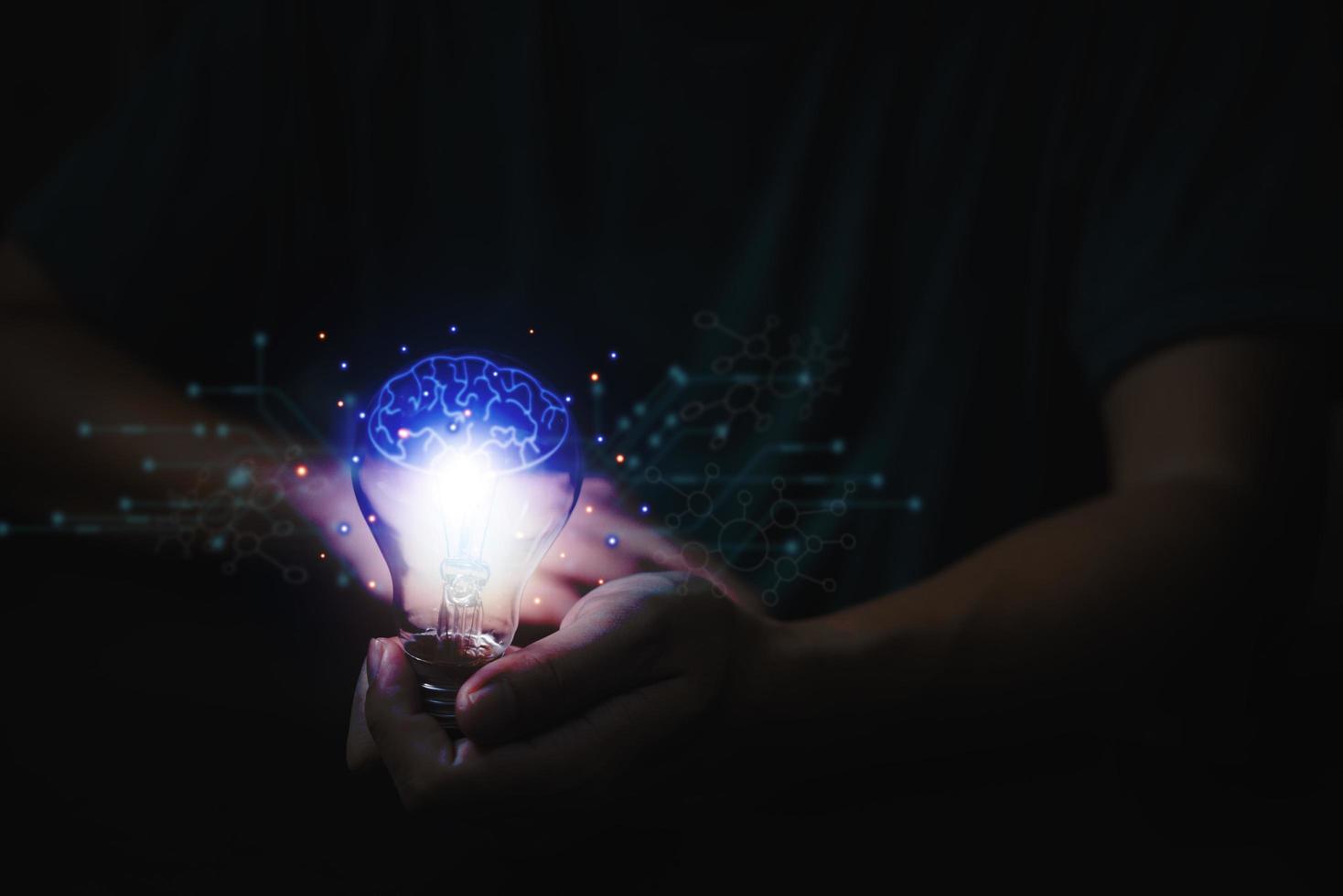 Innovation technology and creativity concept. Hands holding light bulb ... Innovation technology and creativity concept. Hands holding light bulb ...