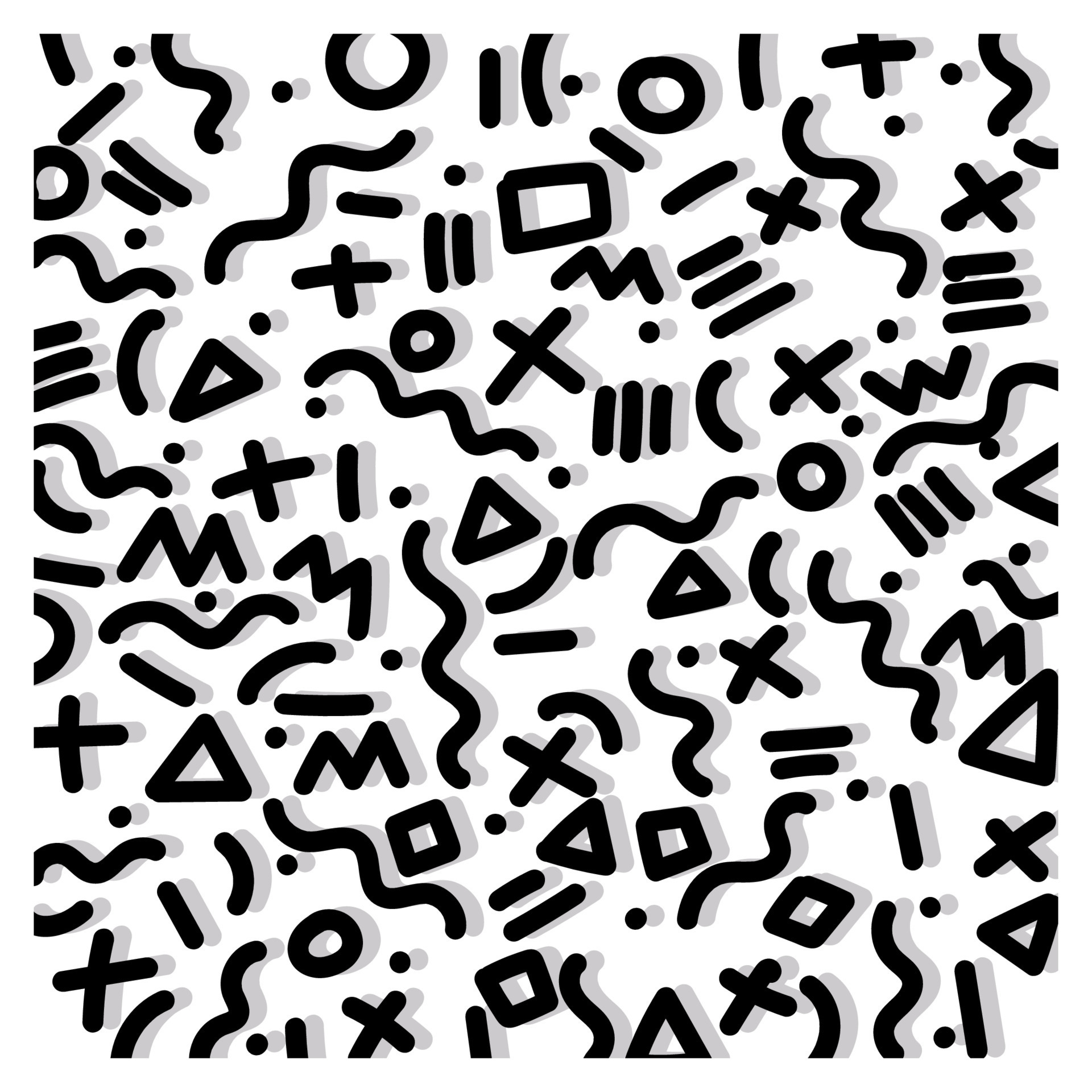 Black And White Abstract Wavy Lines Rounded Circular Irregular Shapes