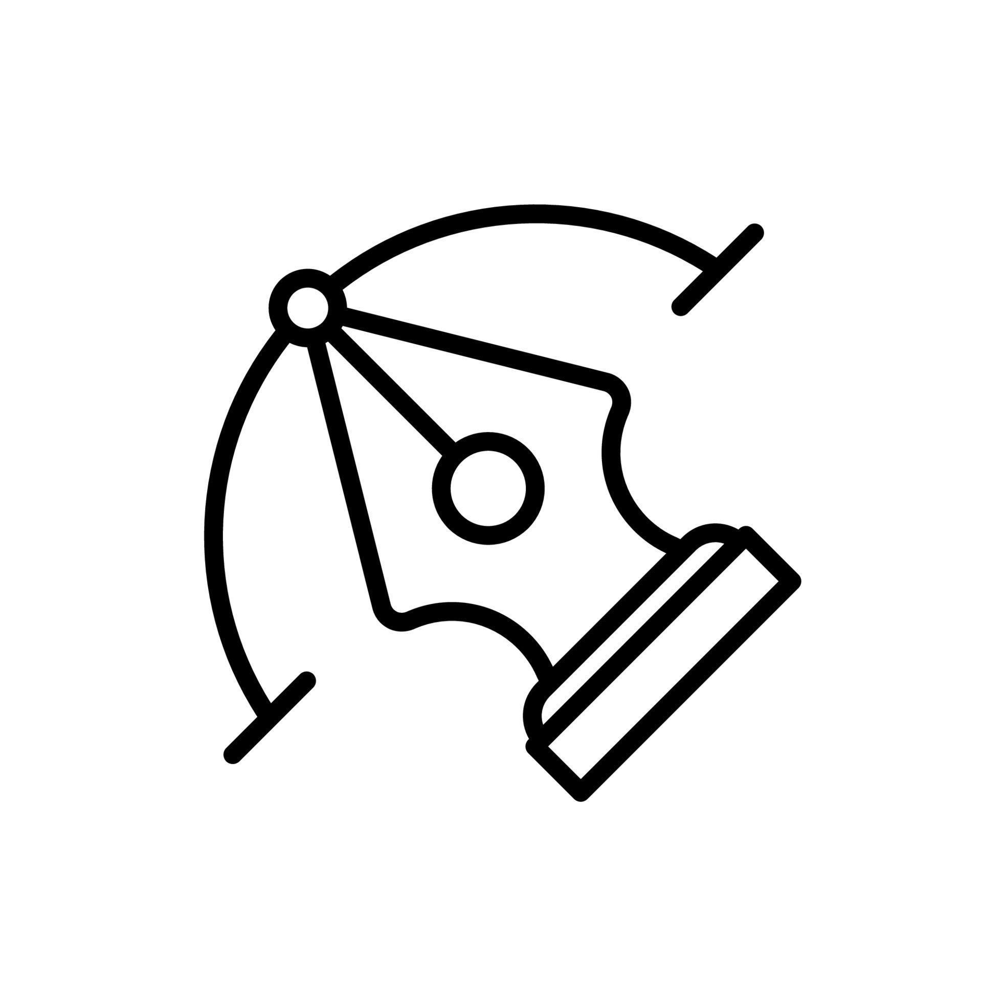 Pen Tool Cursor Line Icon Simple Element Illustration Pen Tool Cursor