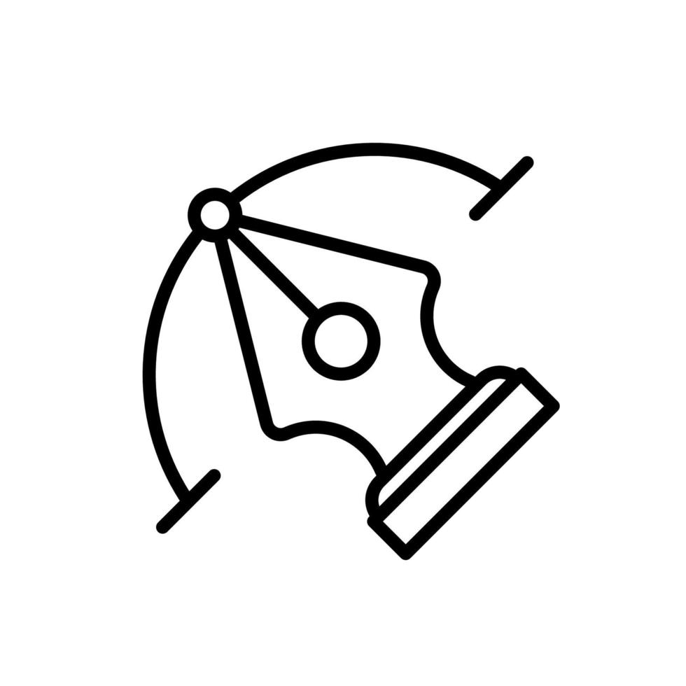 Pen Tool Cursor Line Icon Simple Element Illustration Pen Tool Cursor