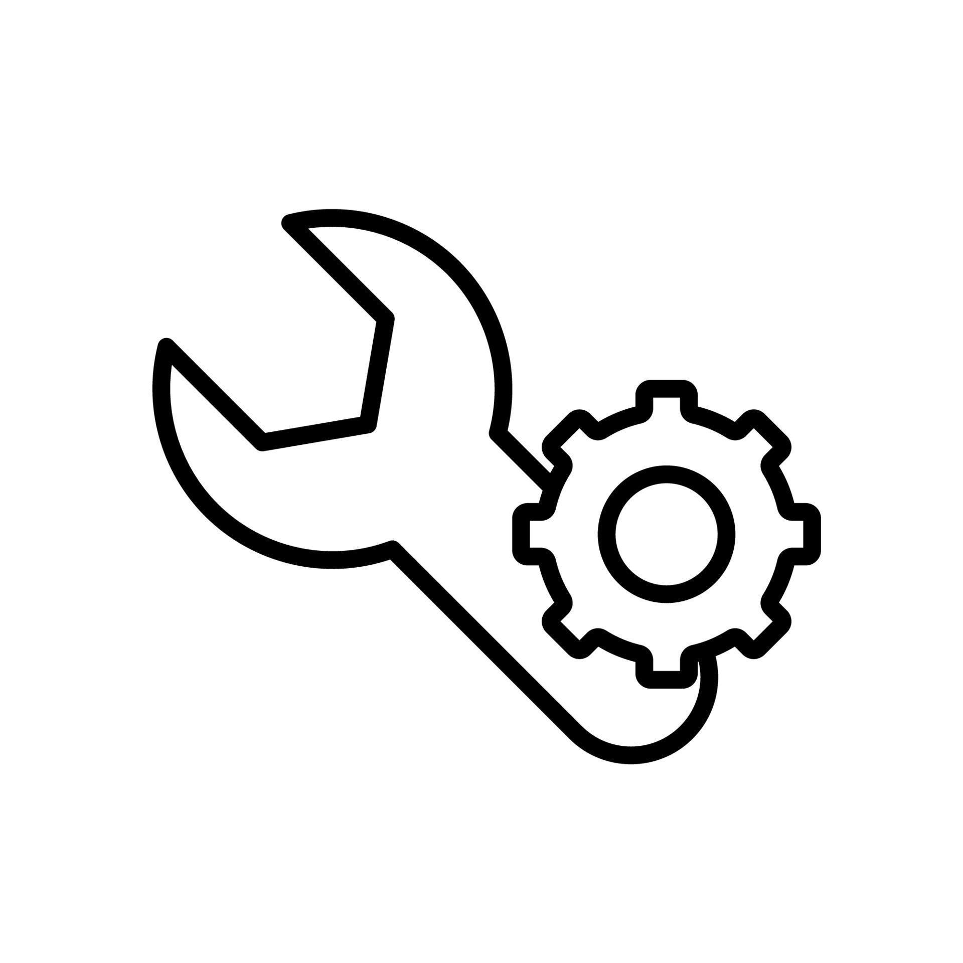 Wrench and Gear Cogwheel icon. Simple element illustration. Wrench and ... Wrench and Gear Cogwheel icon. Simple element illustration. Wrench and ...