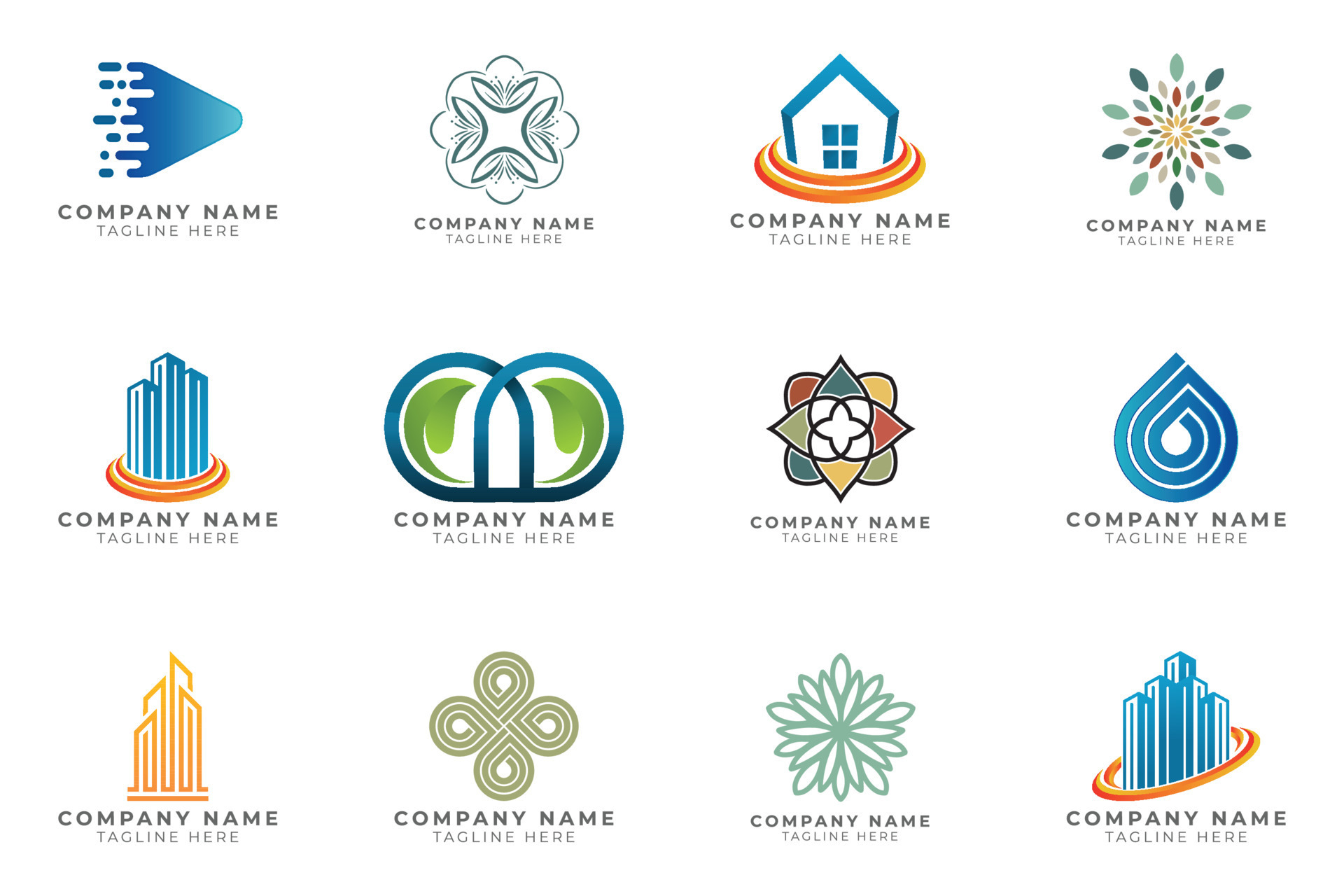 conjunto de logotipos colección de ideas de marca moderna y creativa ...