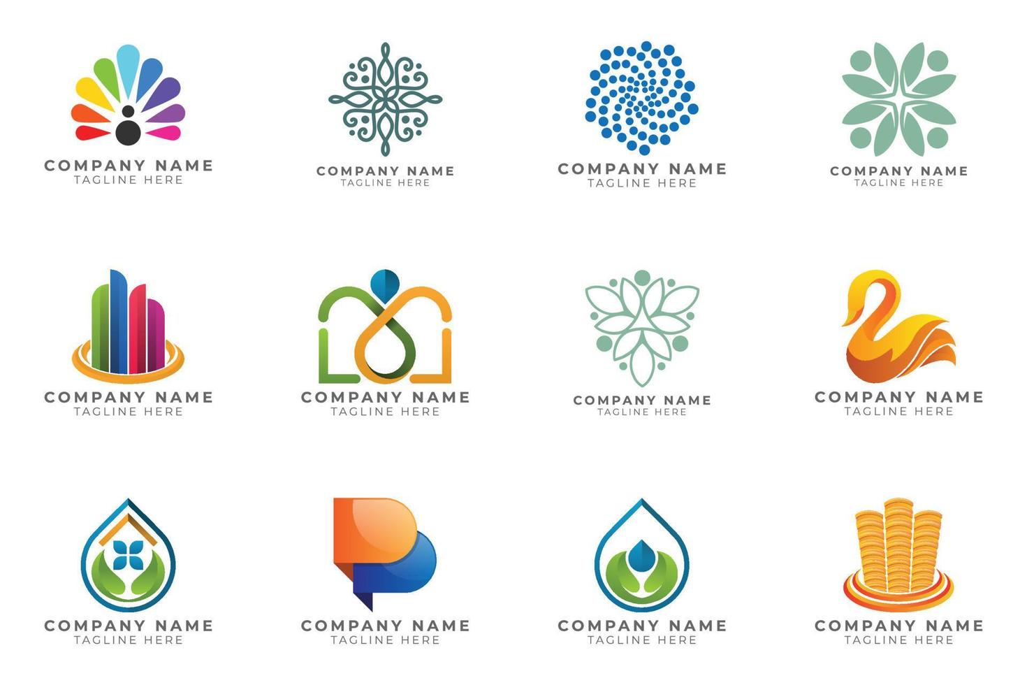 conjunto de logotipos colección de ideas de marca moderna y creativa ...