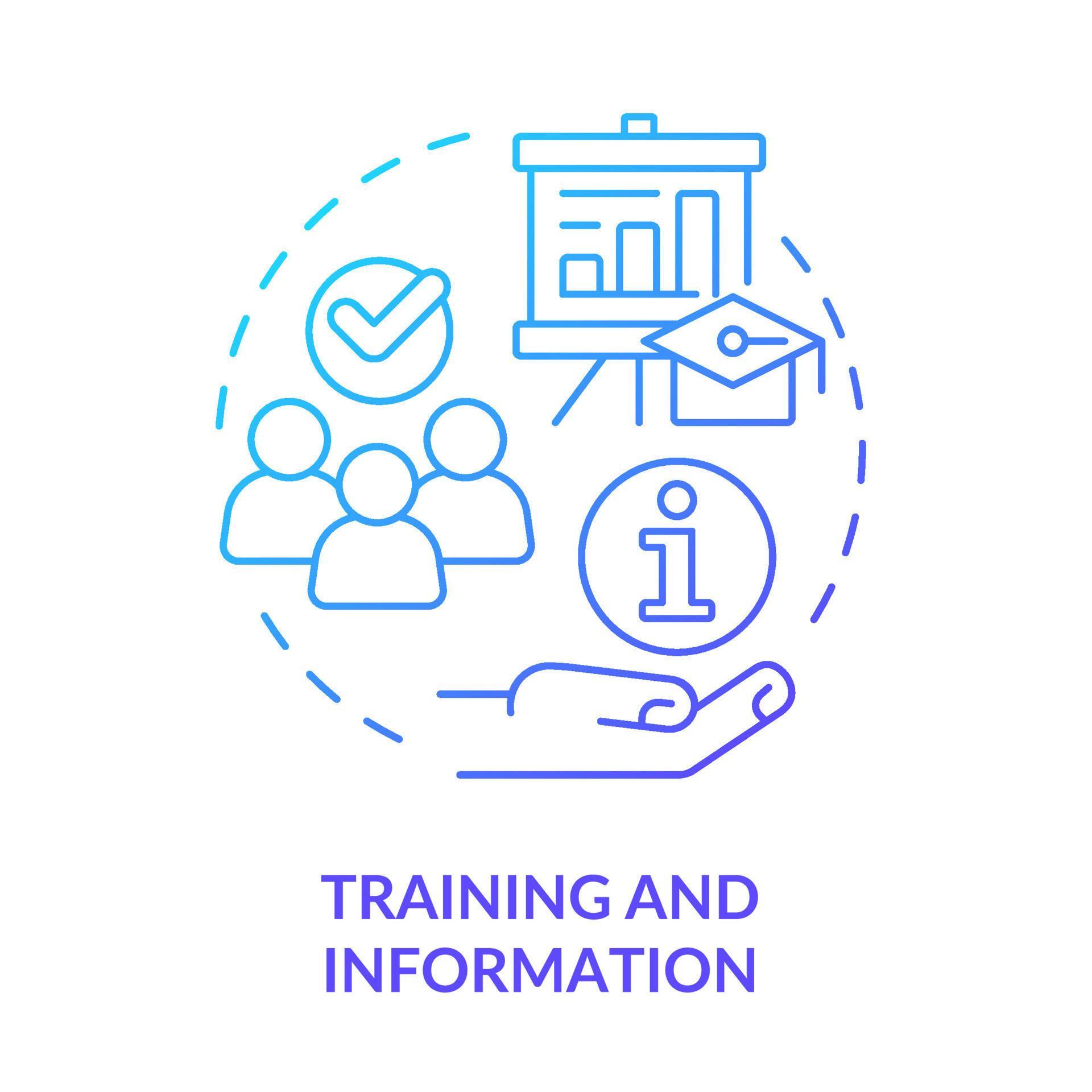 Training And Information Blue Gradient Concept Icon Cooperative Principle Abstract Idea Thin