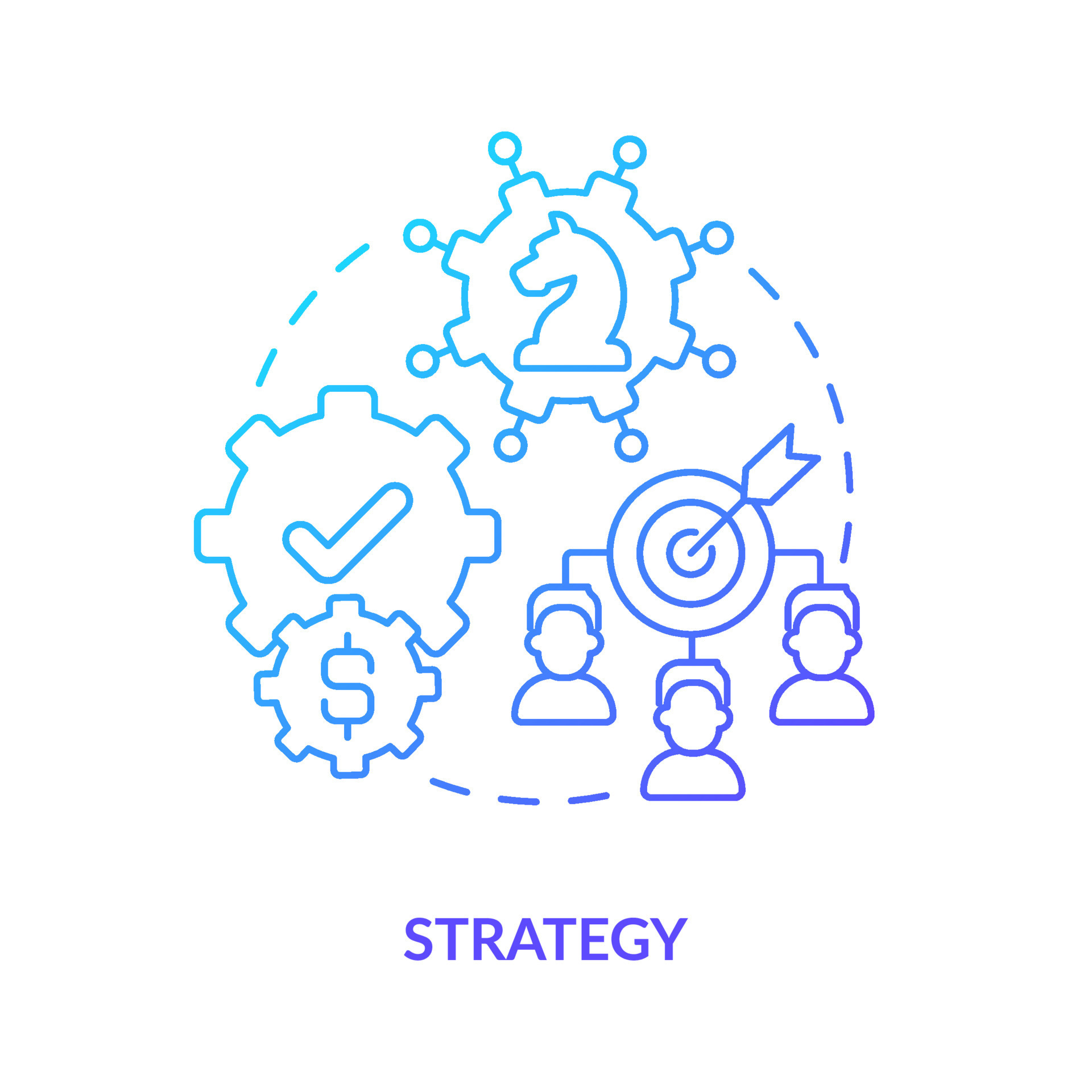 Strategy blue gradient concept icon. Pillar of innovation management ... Strategy blue gradient concept icon. Pillar of innovation management ...