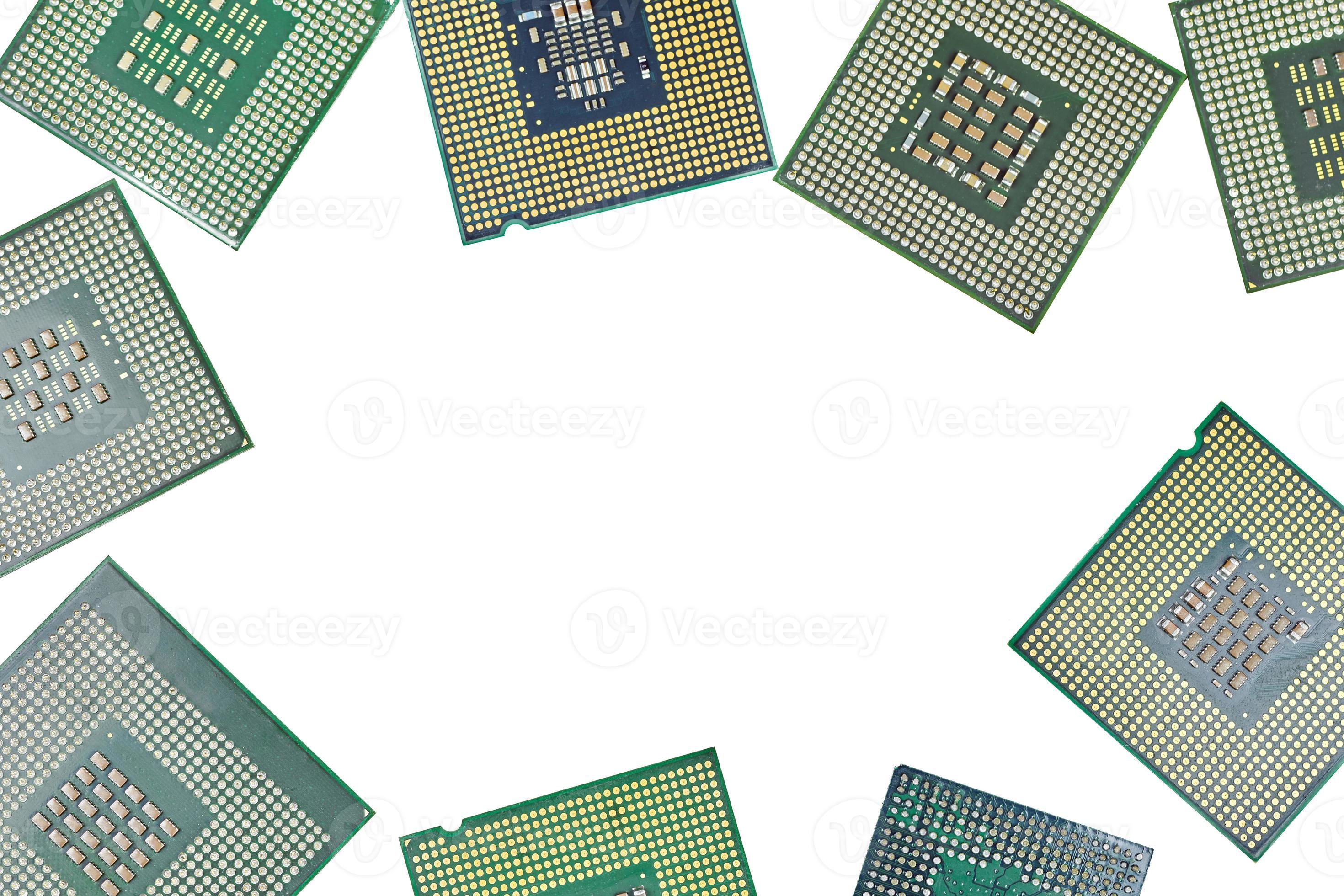 Bunch of CPU, central processor units, isolated background 12613903 Stock Photo at Vecteezy