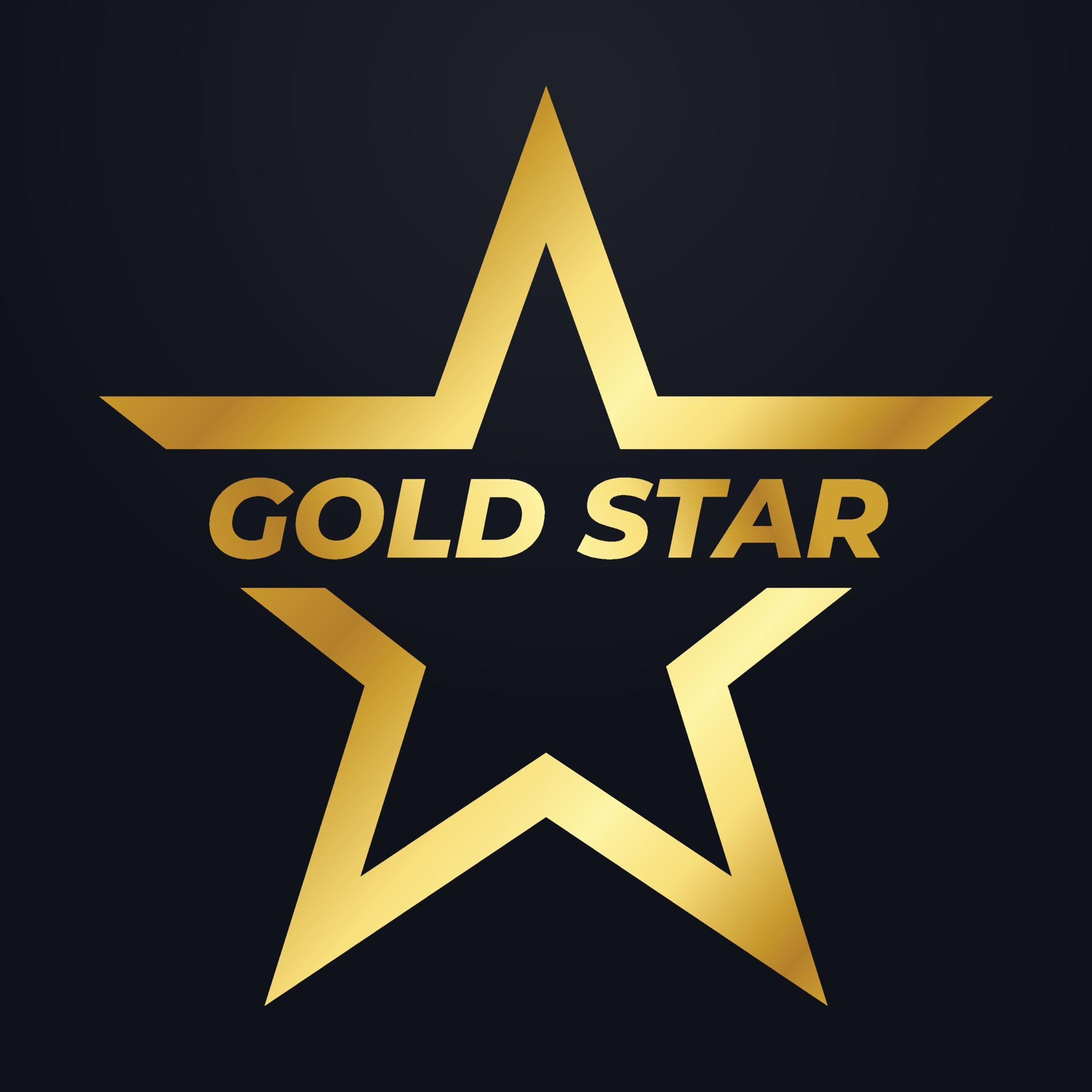 Luxury Golden star logo Symbol Vector designs template, Elegant Style ...