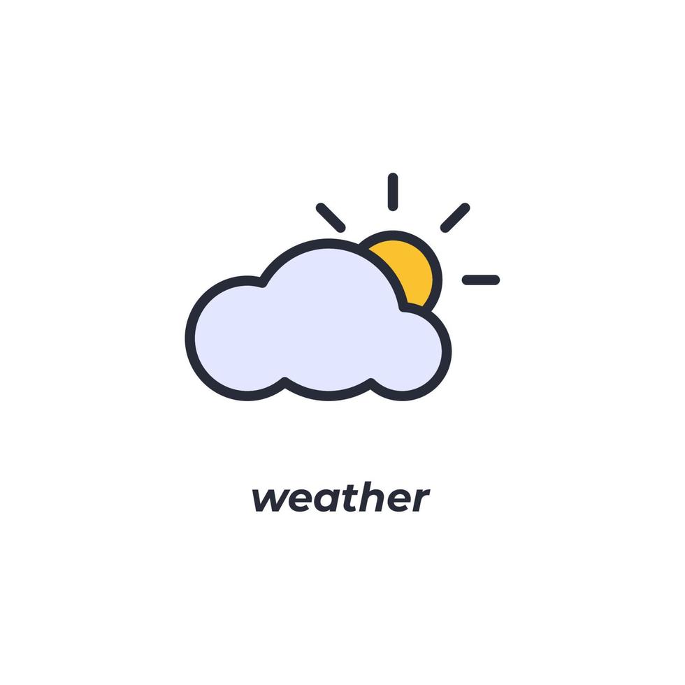 Vector Sign Weather Symbol Is Isolated On A White Background Icon Color Editable 12614587