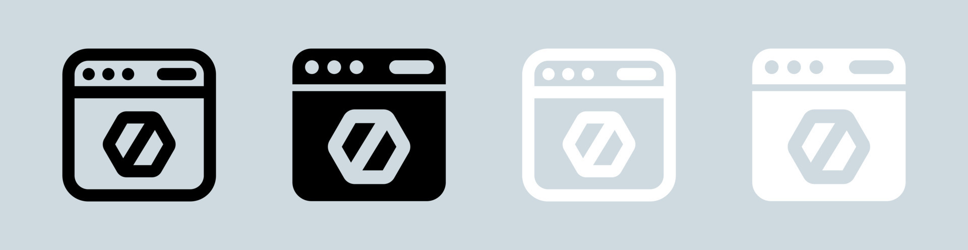 Ad Block Icon Set In Black And White Advertisement Blocked Signs Vector Illustration 12617384