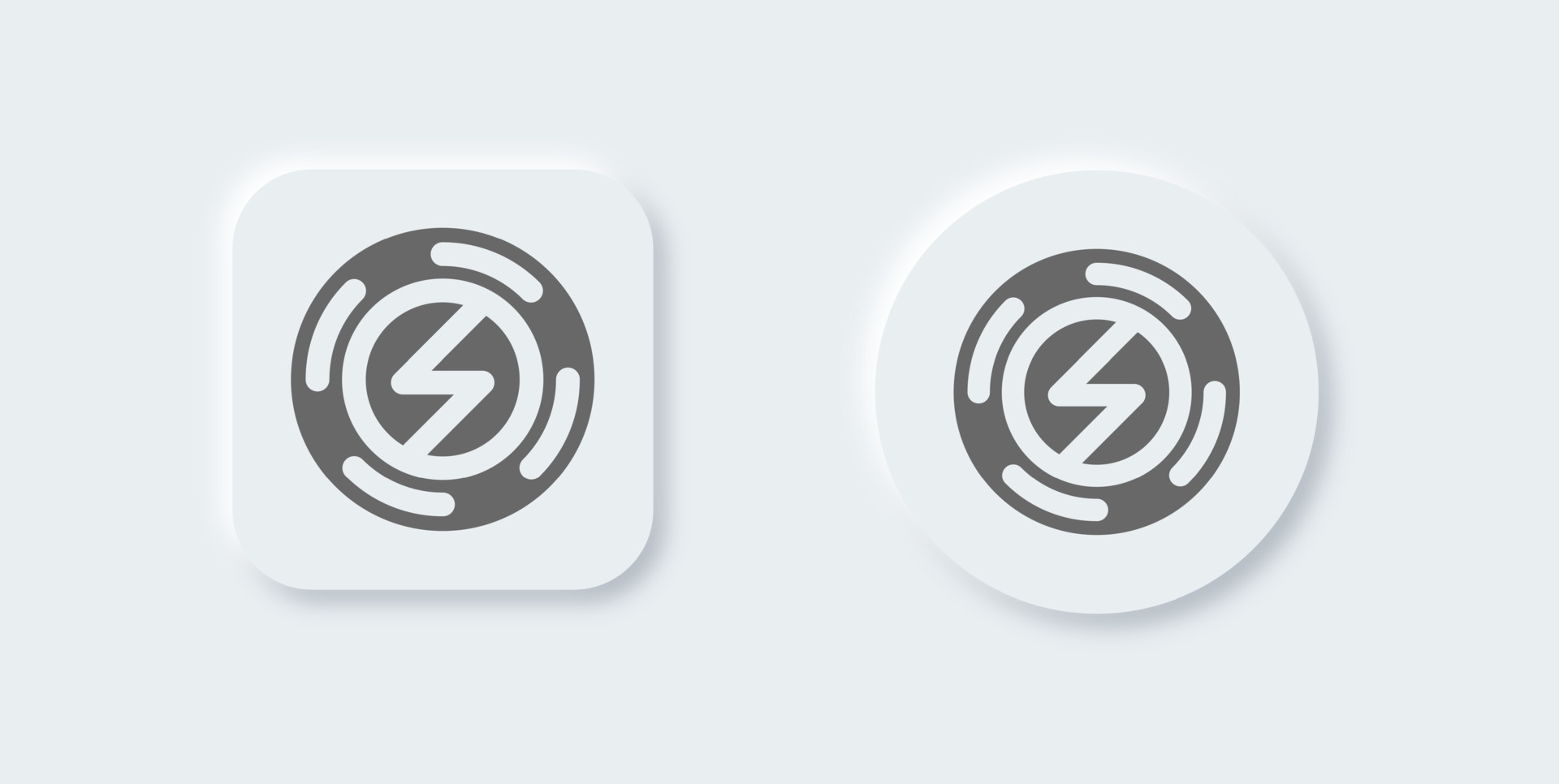Wireless Charging Solid Icon In Neomorphic Design Style Electricity