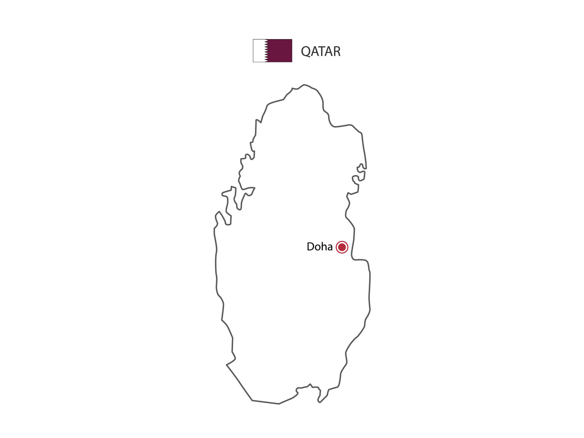 Qatar City Map