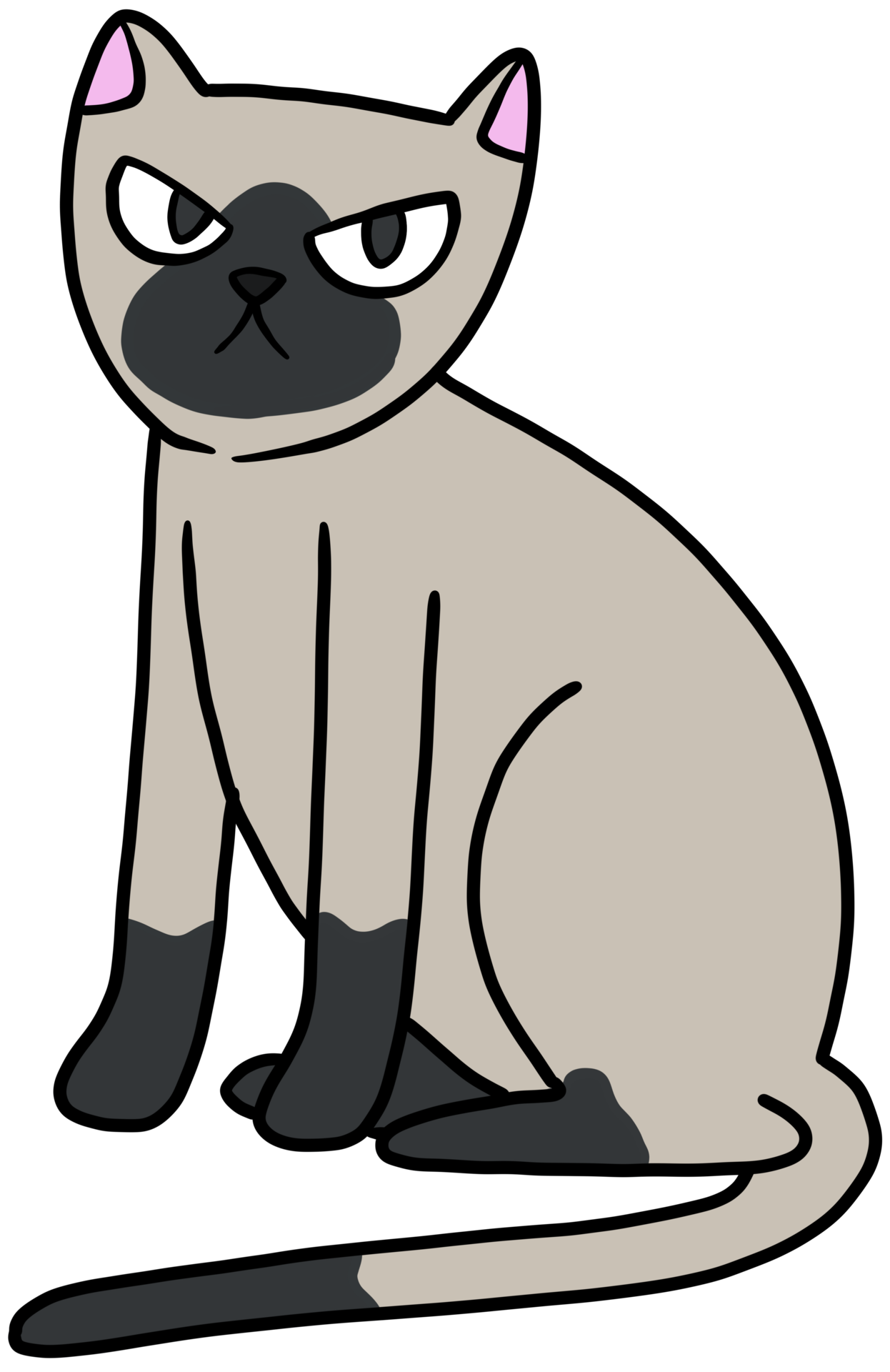 Cute Kitten Cat Cartoon Illustration 12619052 Png