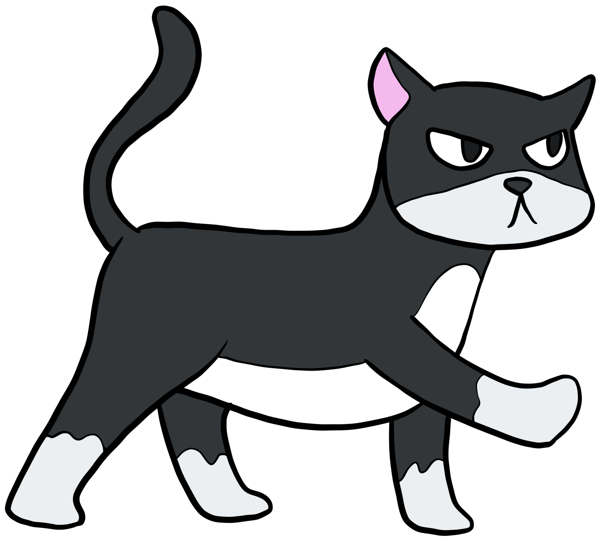 Cute Kitten Cat Cartoon Illustration 12619058 Png