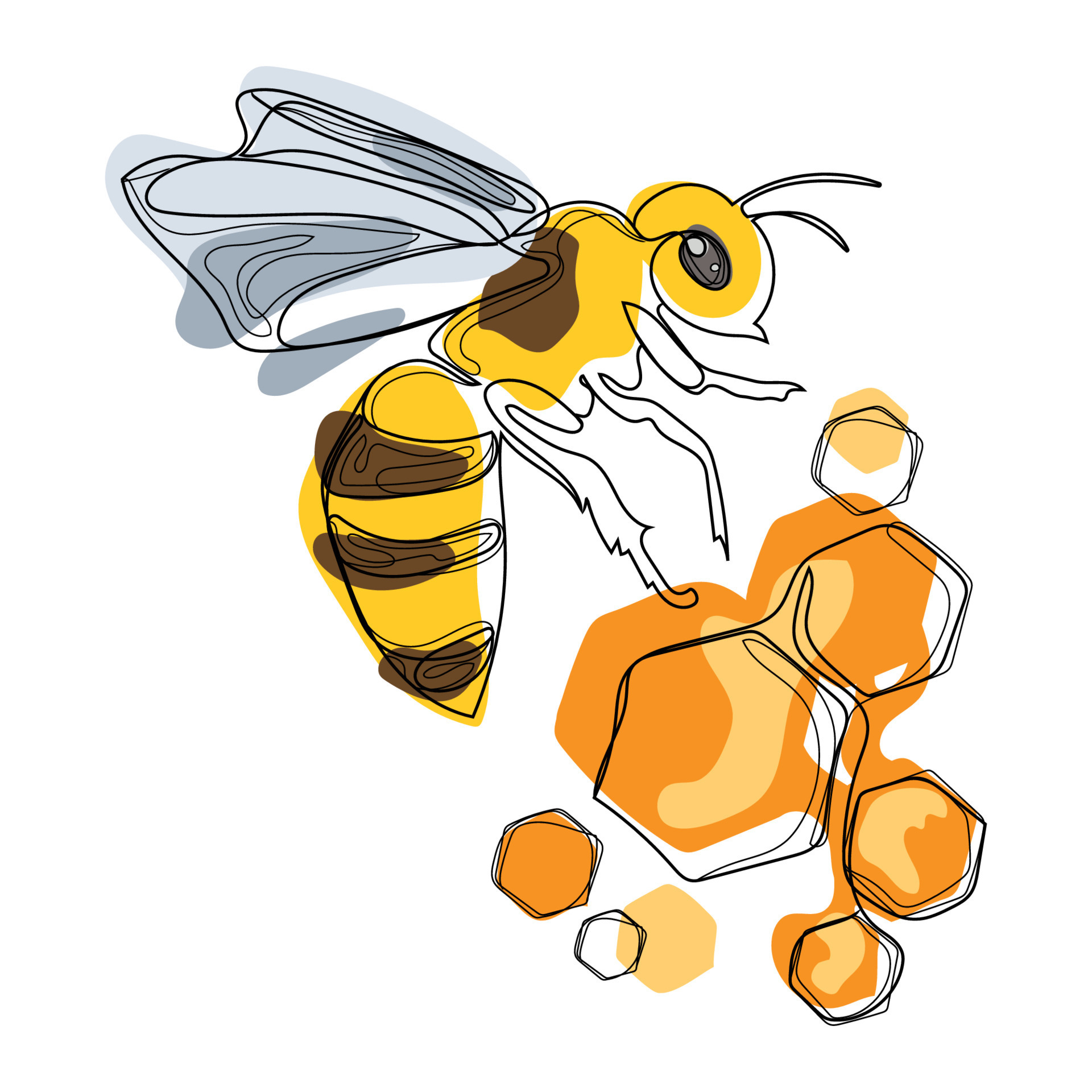 Honey Bees Drawings