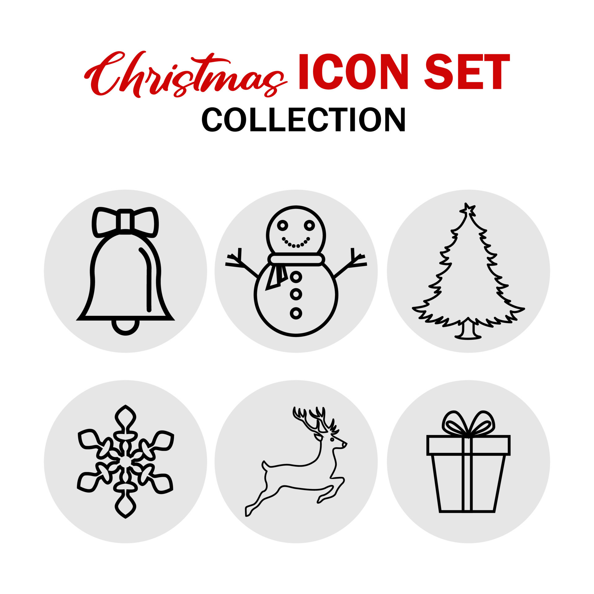 Christmas and Winter icon set collection - vector silhouettes 12619378 ...