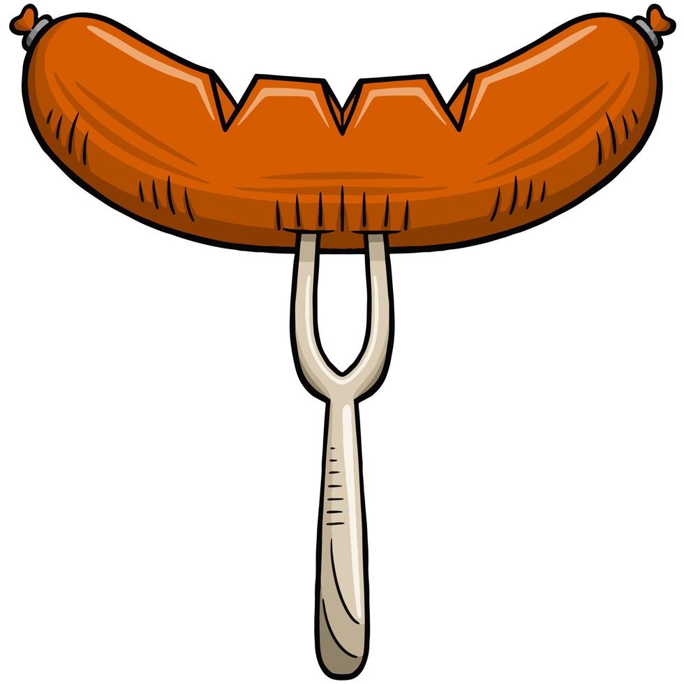 Sausage Vector Illustration 12619928 Vector Art At Vecteezy