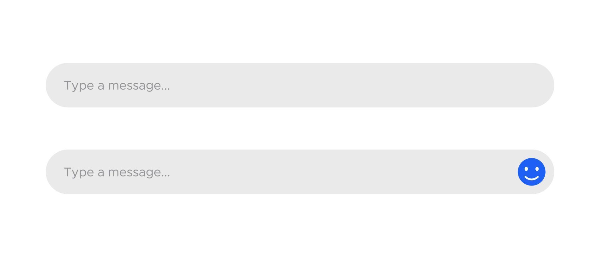 Type a message bar icon vector. Social media elements 12620666 Vector Art at Vecteezy