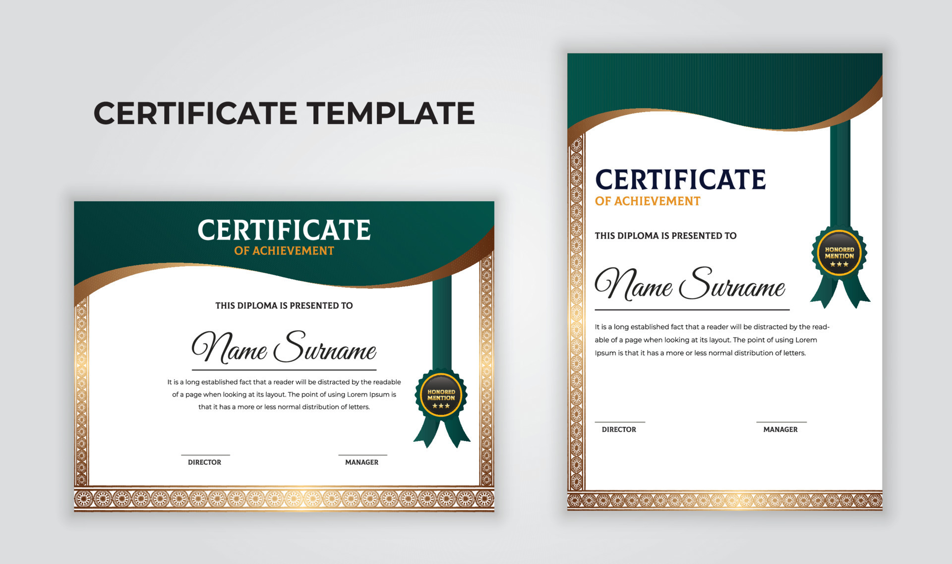 Modern elegant certificate template set. 12620788 Vector Art at Vecteezy Modern elegant certificate template set. 12620788 Vector Art at Vecteezy