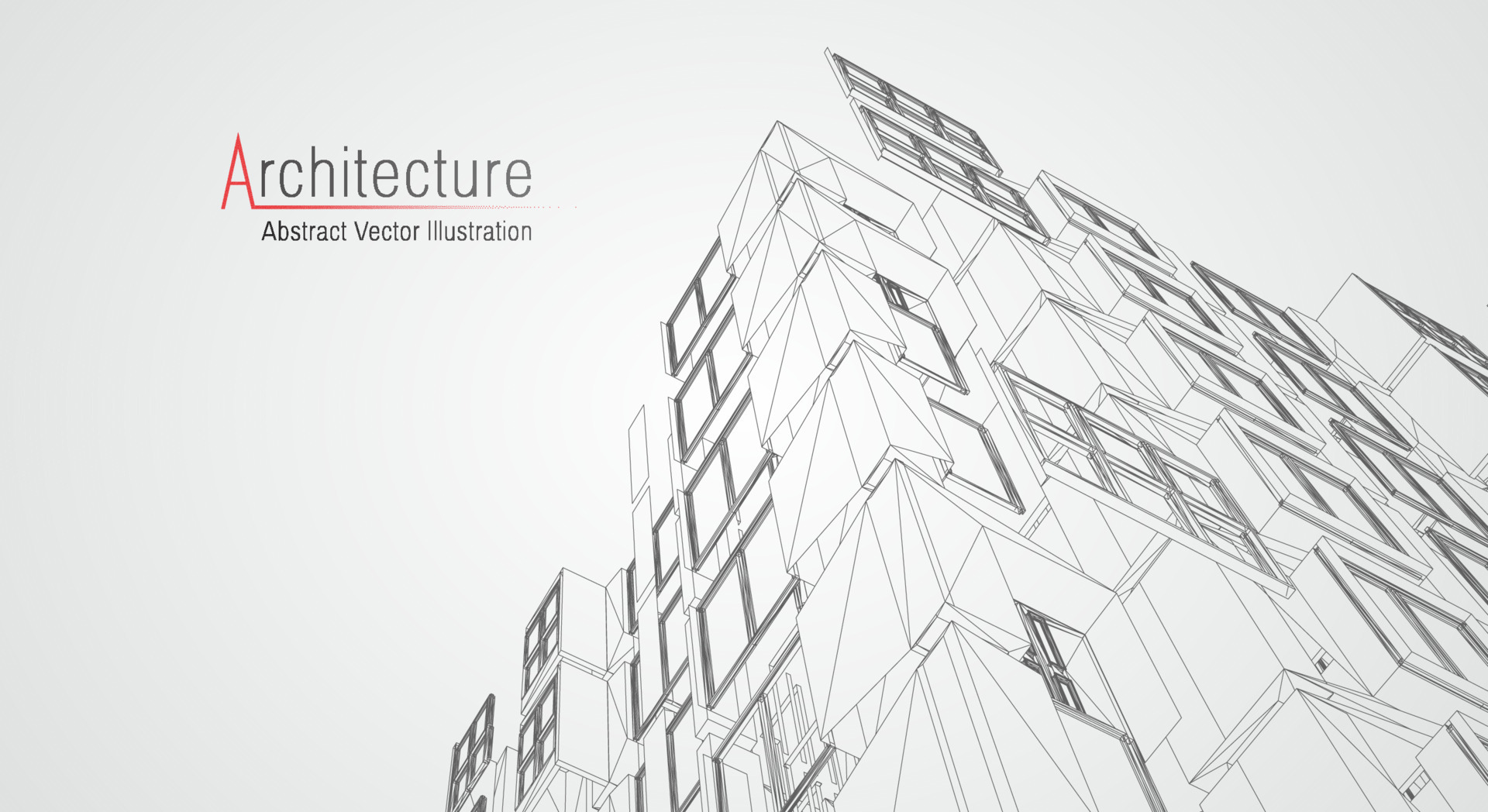Architecture Line Background Building Construction Sketch Vector Abstract Modern City 3d