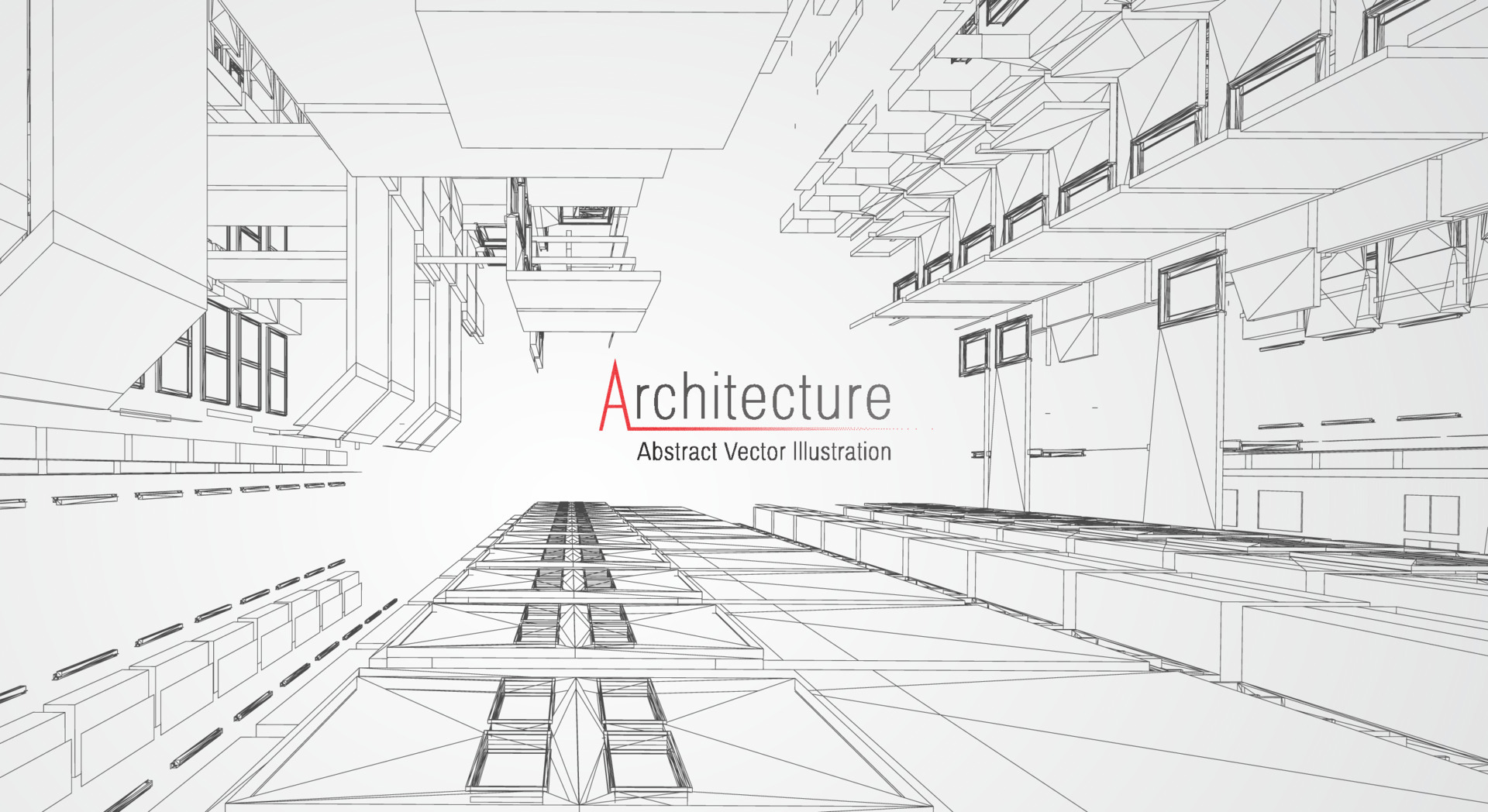 Architecture Line Background Building Construction Sketch Vector Abstract Modern City 3d