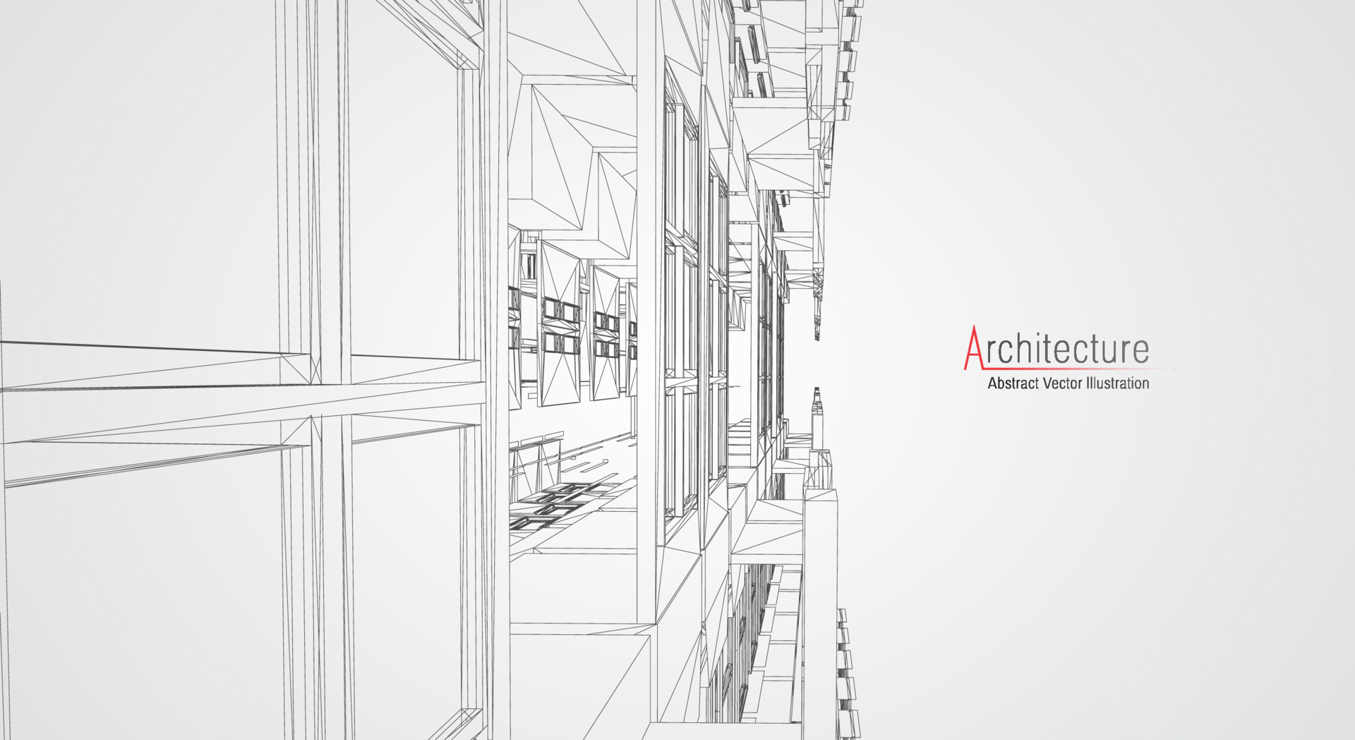 Architecture Line Background Building Construction Sketch Vector Abstract Modern City 3d