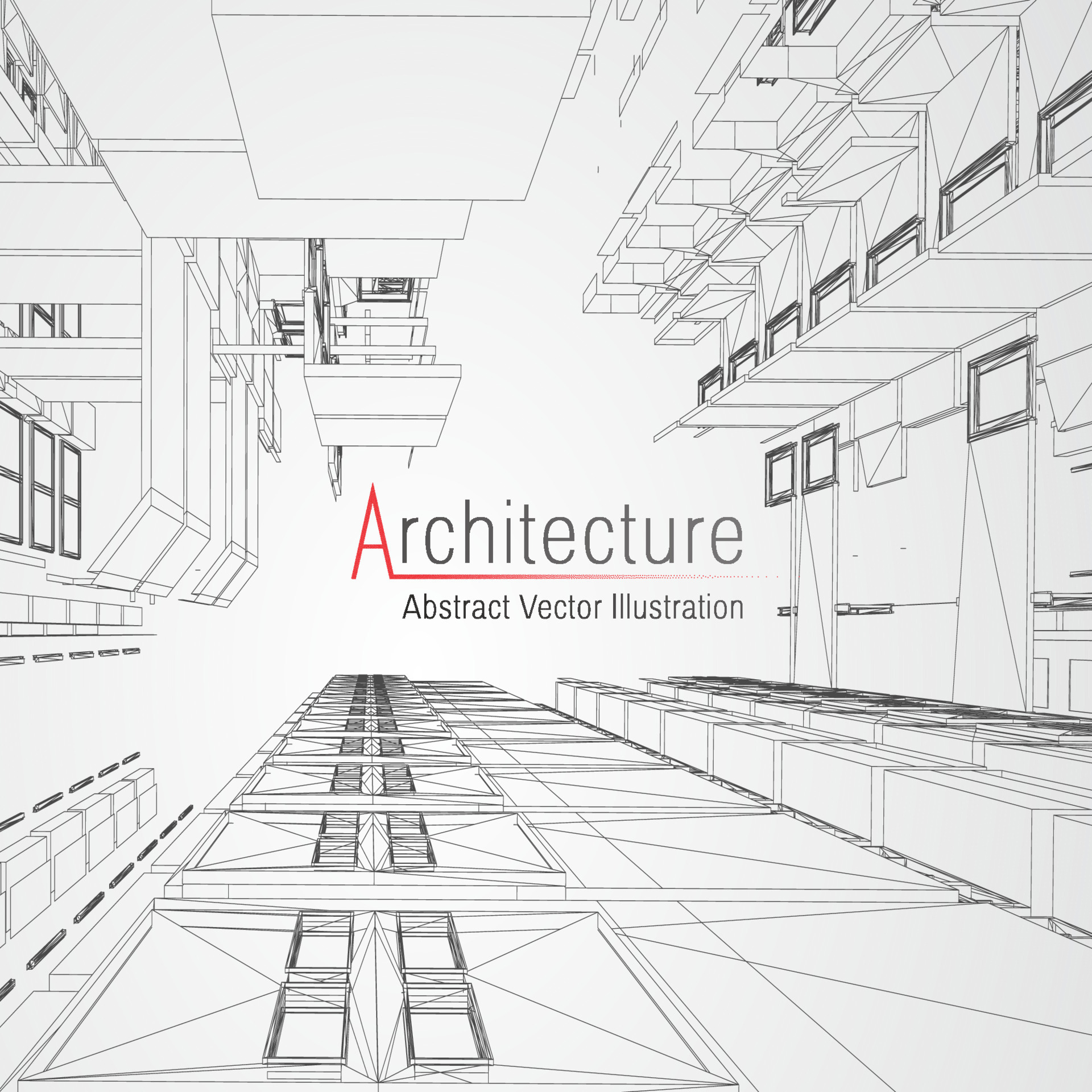 Architecture line background. Building construction sketch vector ... Architecture line background. Building construction sketch vector ...