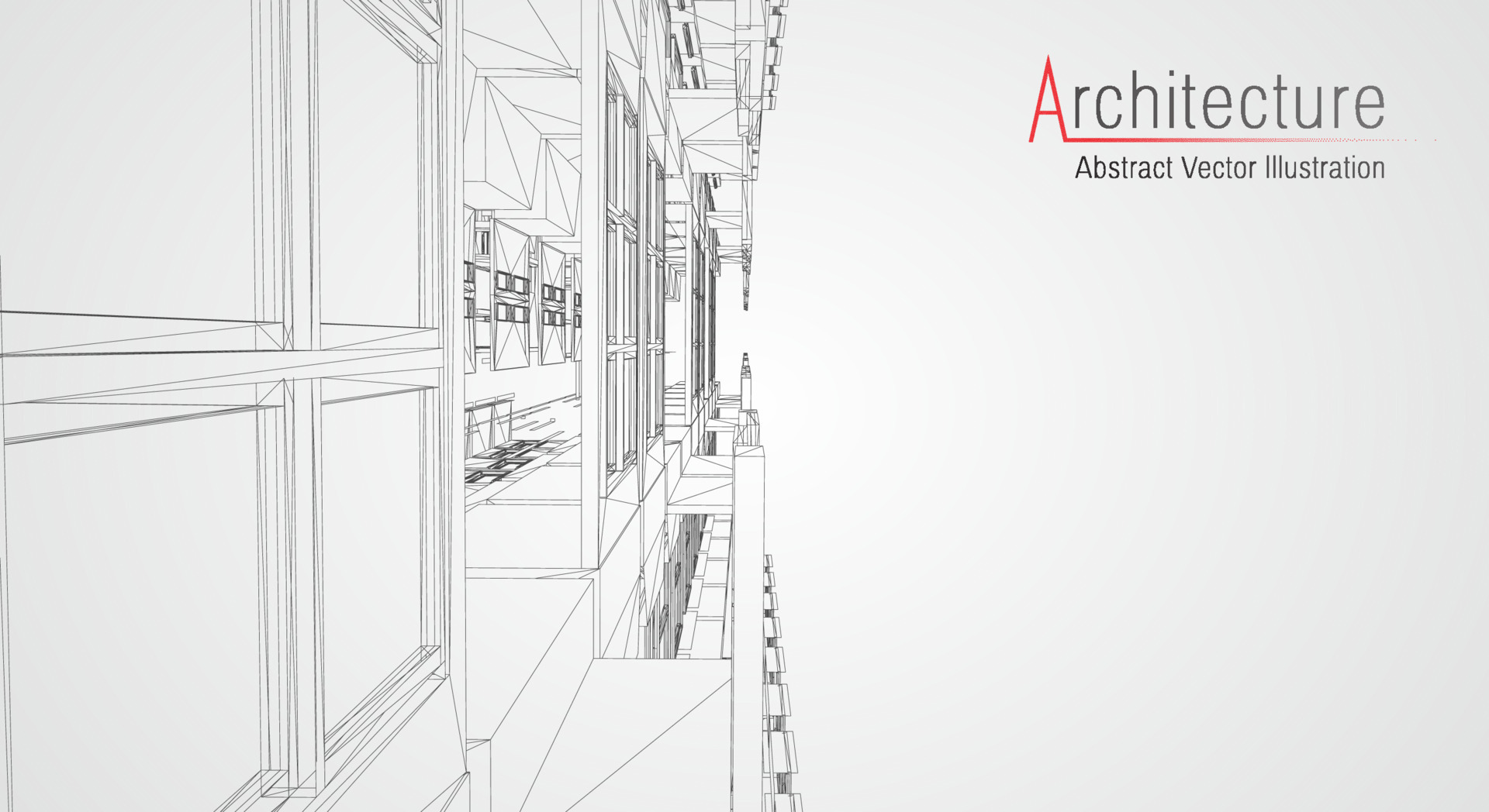 Modern Architecture Wireframe Concept Of Urban Wireframe Wireframe Building Illustration Of