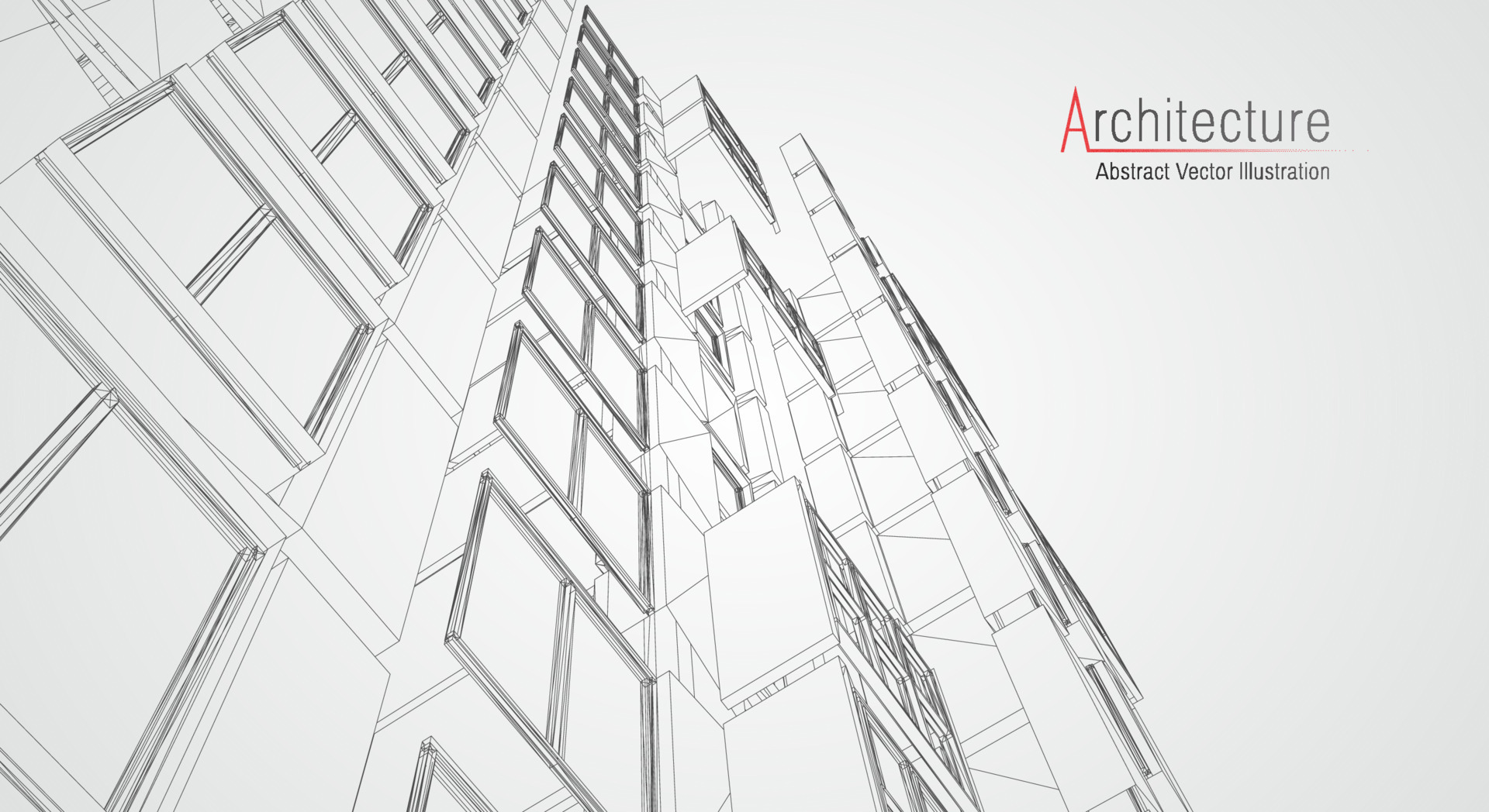 Architecture Line Background Building Construction Sketch Vector Abstract Modern City 3d