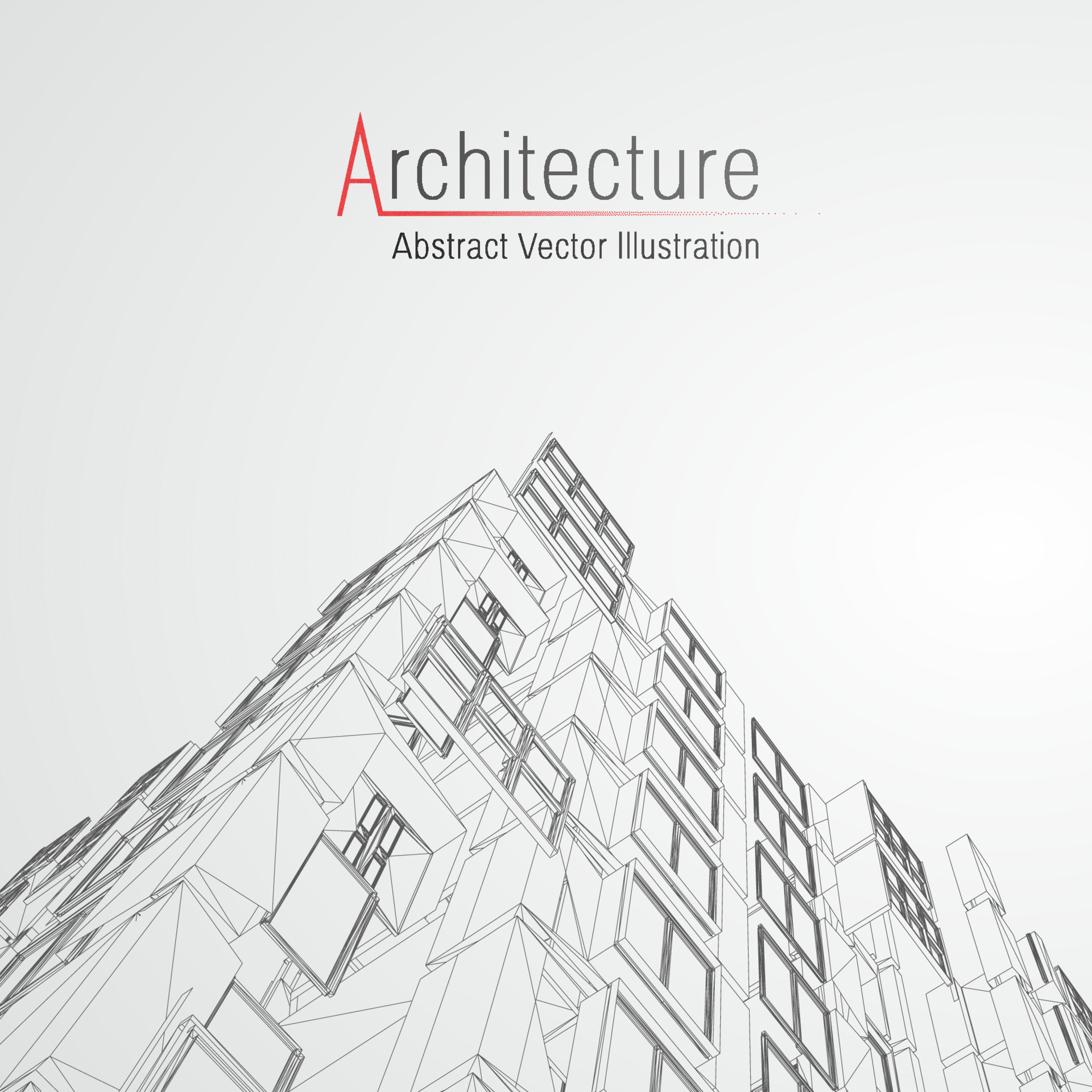 Architecture Line Background Building Construction Sketch Vector
