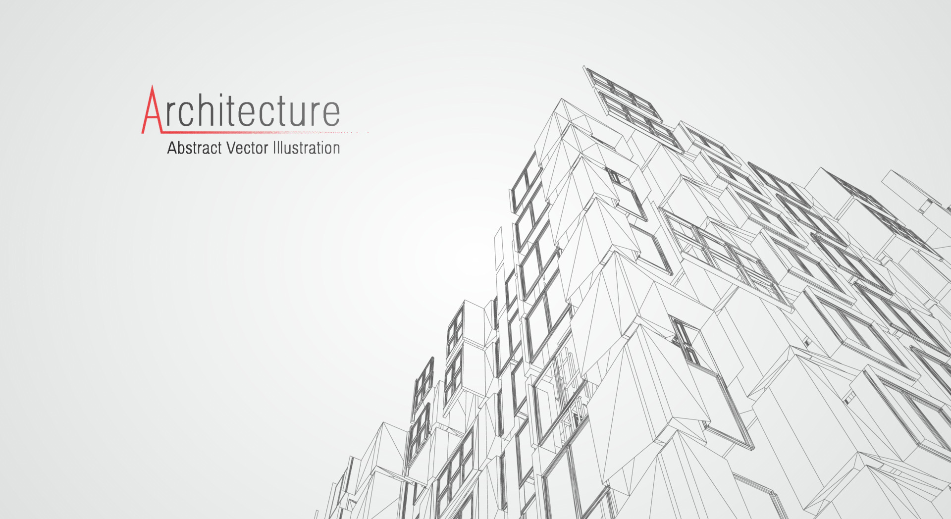 Modern architecture wireframe. Concept of urban wireframe. Wireframe ...