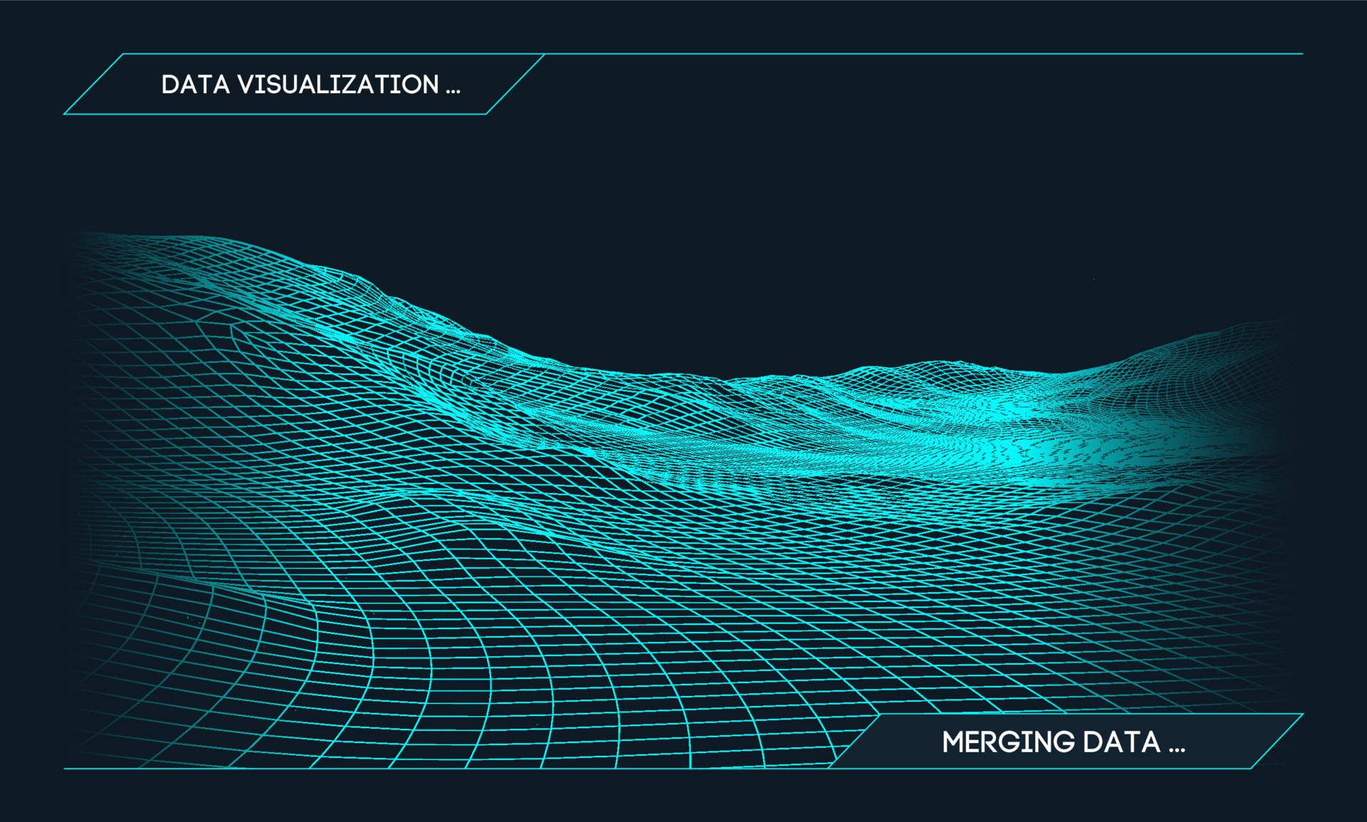 Abstract Vector Wireframe Landscape Background Cyberspace Grid 3d Technology Wireframe Vector
