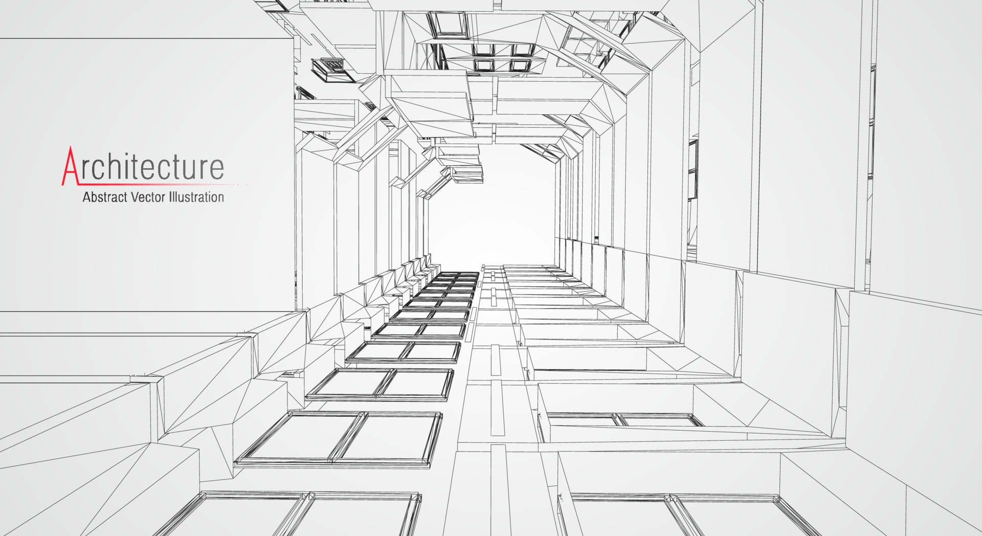 Modern architecture wireframe. Concept of urban wireframe. Wireframe ...