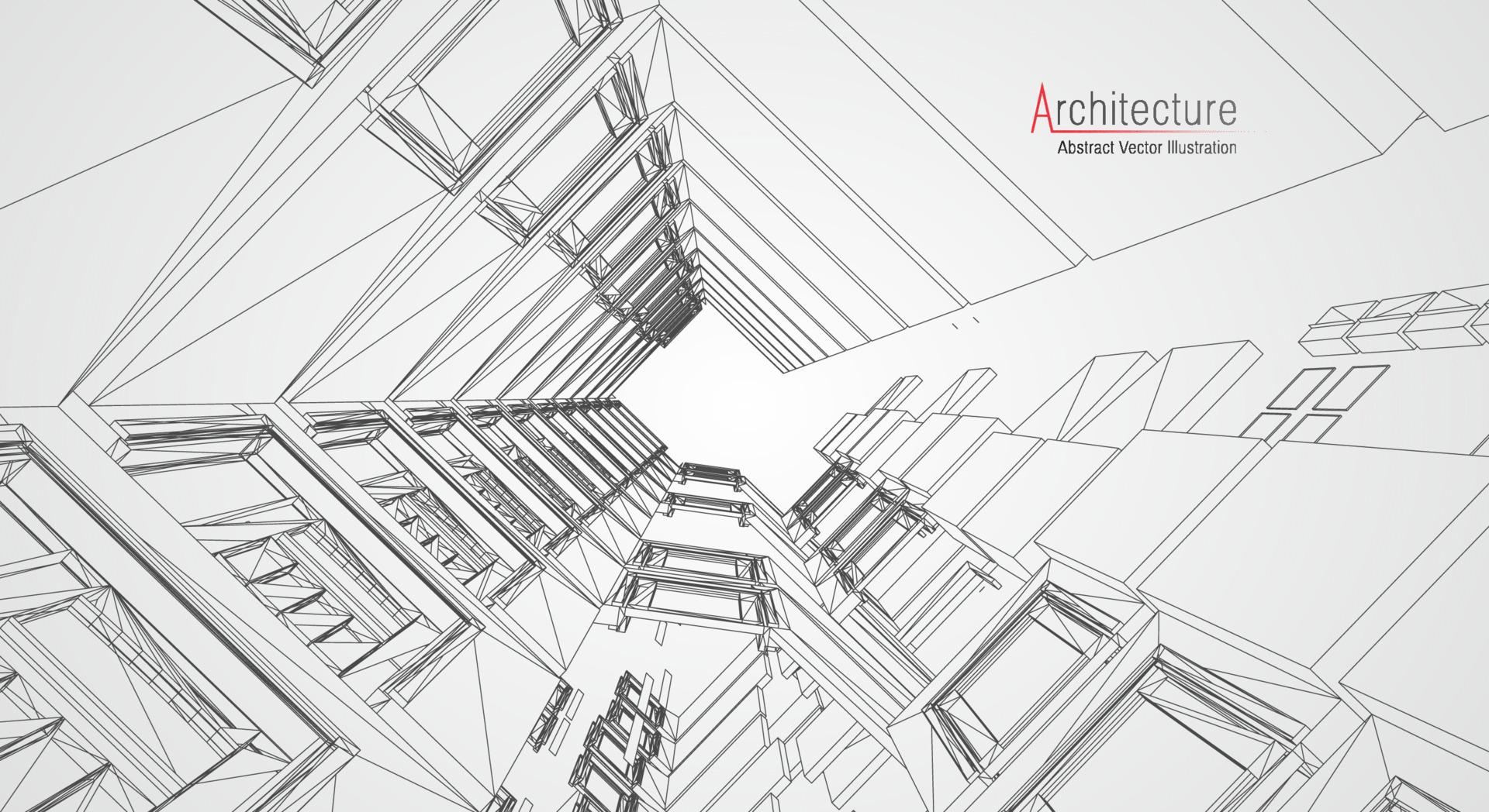 Architecture Line Background Building Construction Sketch Vector Abstract Modern City 3d