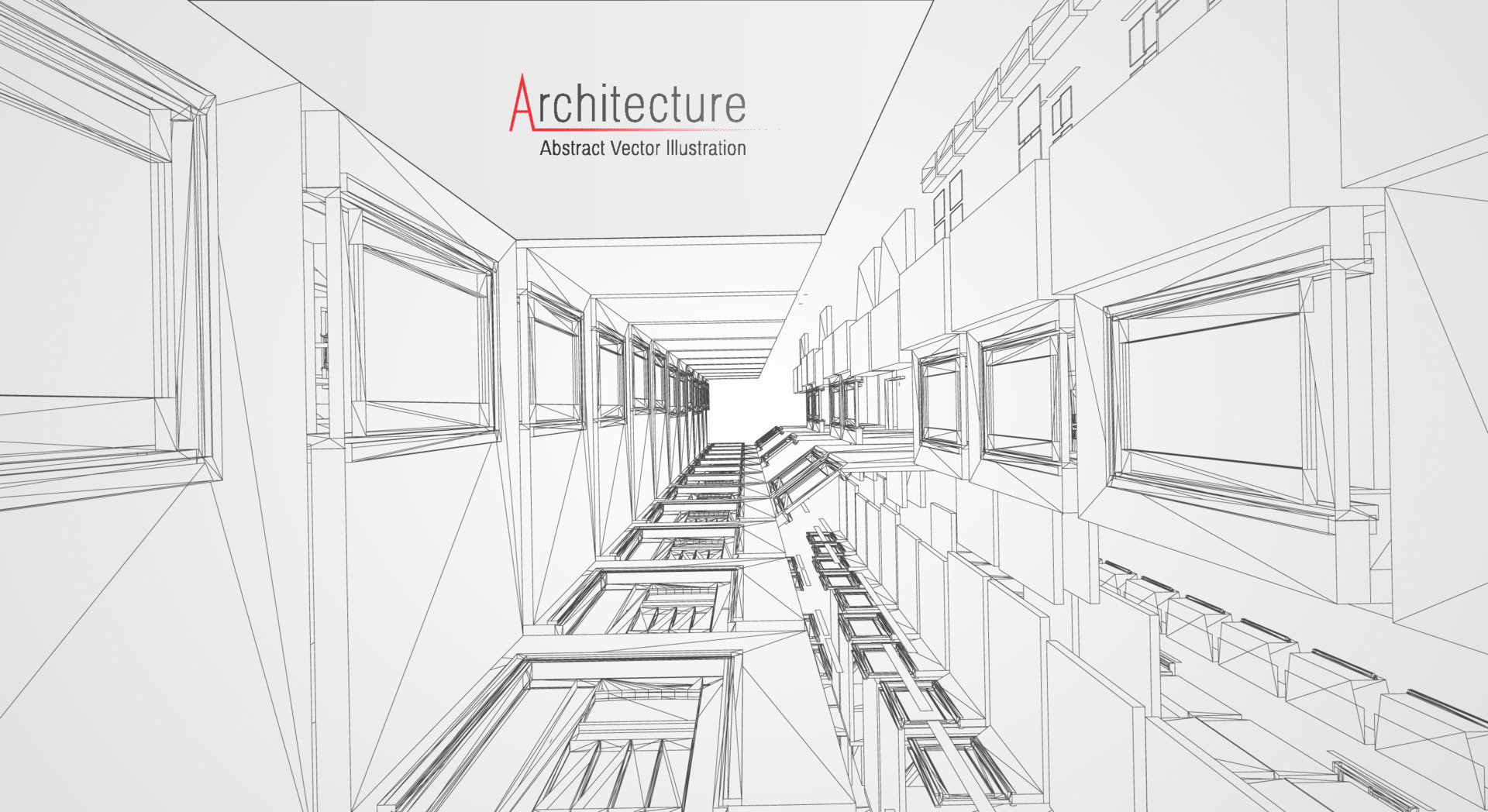 Modern Architecture Wireframe Concept Of Urban Wireframe Wireframe Building Illustration Of