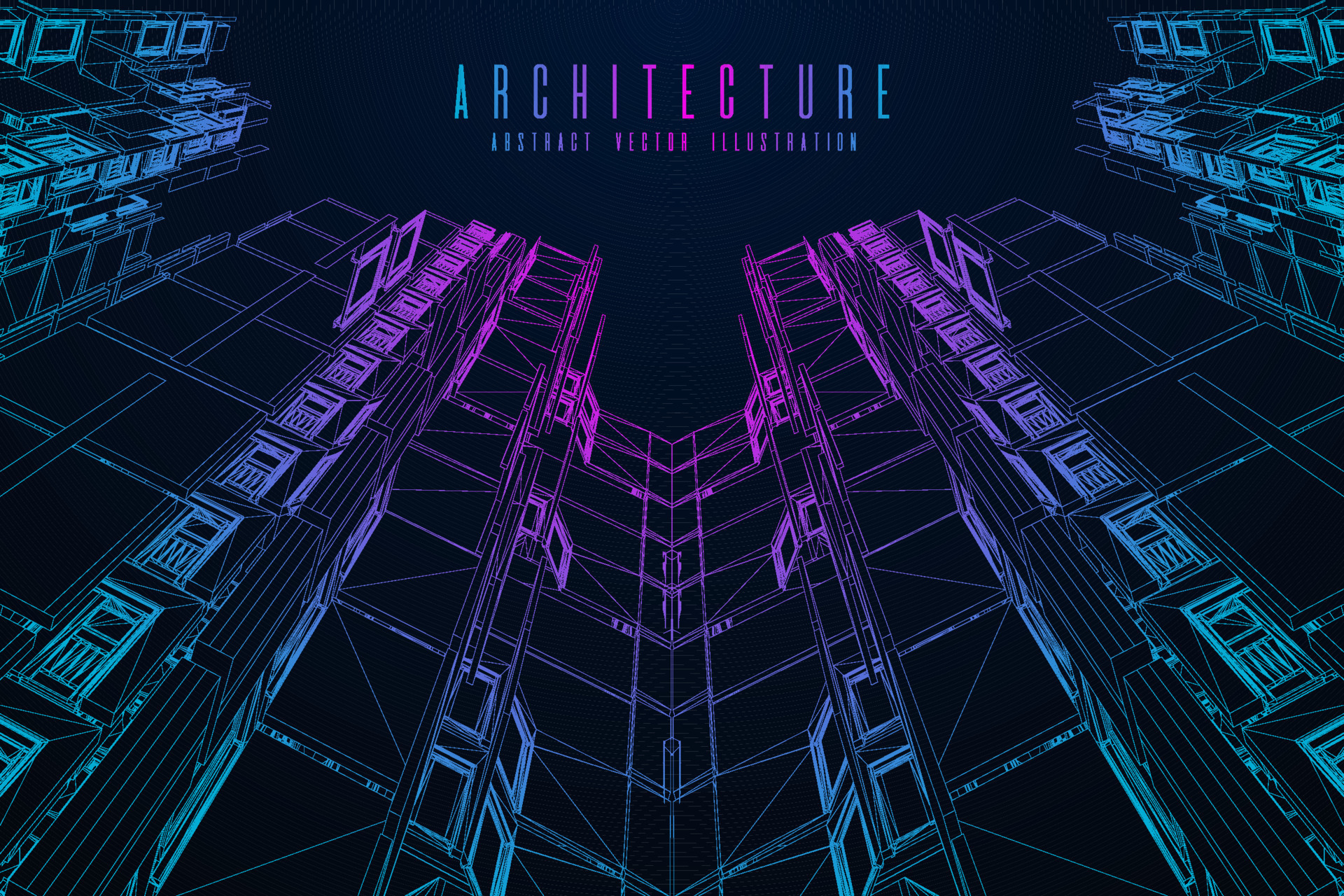 Modern architecture wireframe. Concept of urban wireframe. Wireframe ...