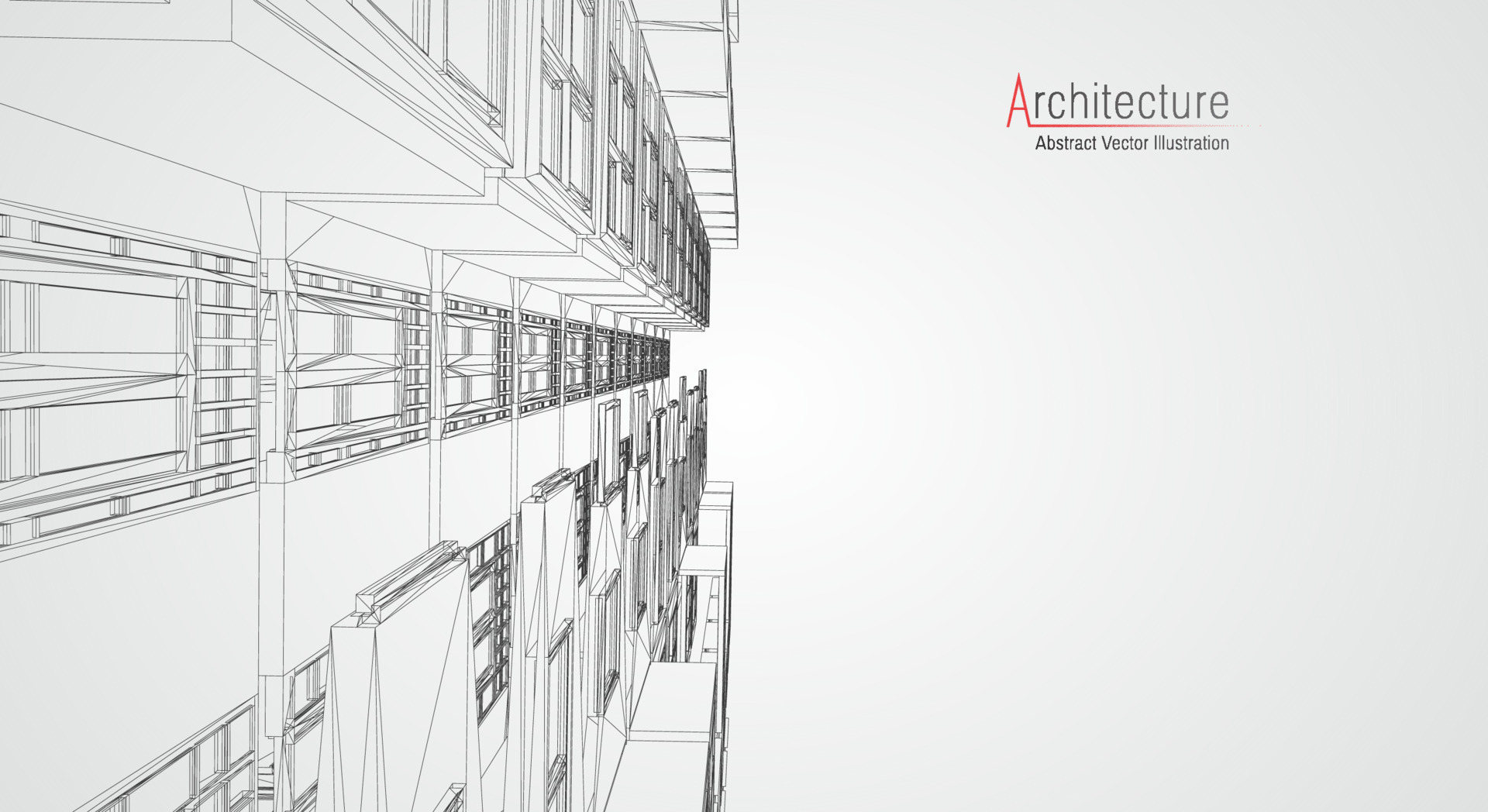 Modern architecture wireframe. Concept of urban wireframe. Wireframe ...