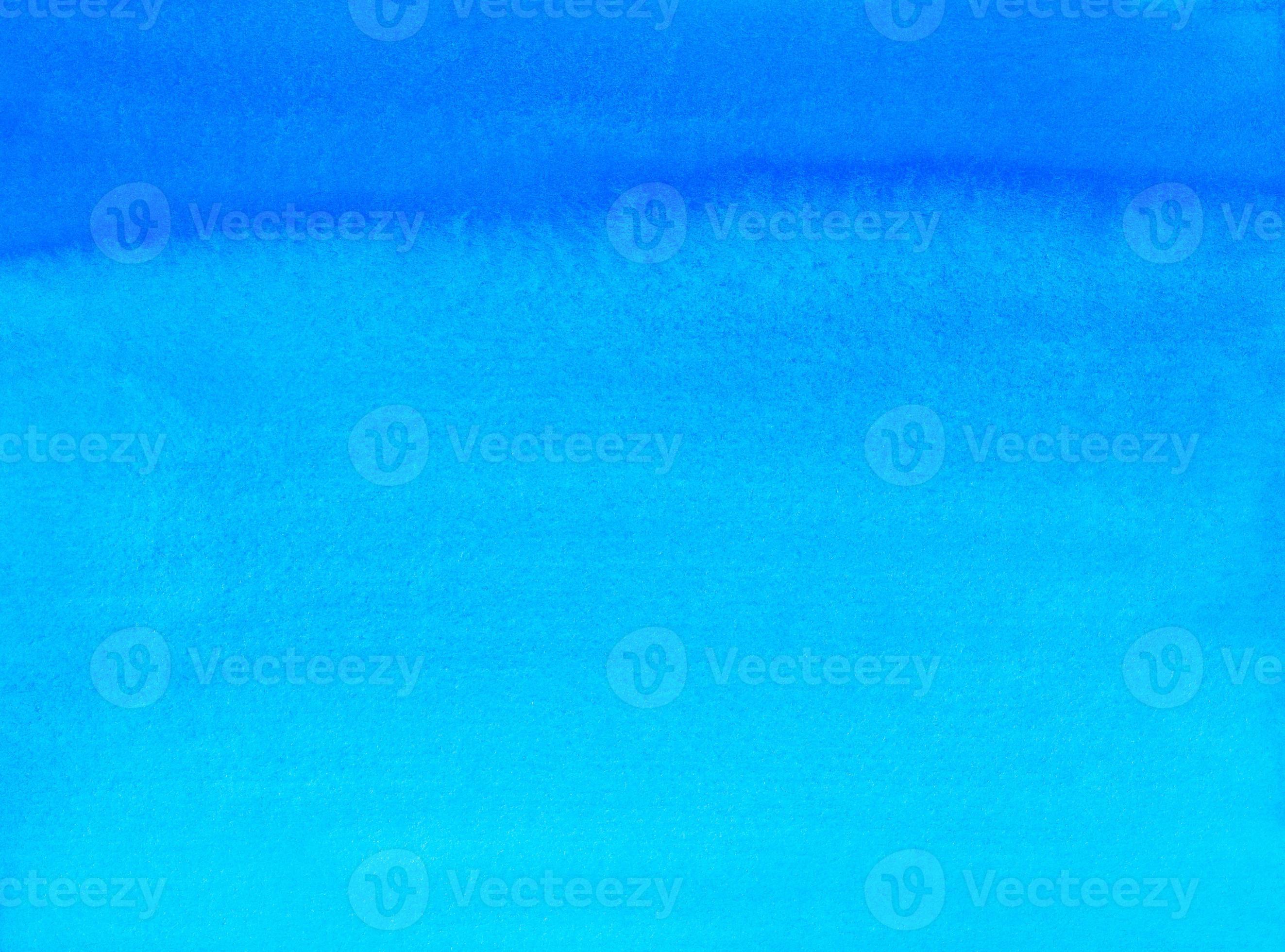 Watercolor deep blue gradient background texture. Aquarelle abstract bright sky blue ombre ...