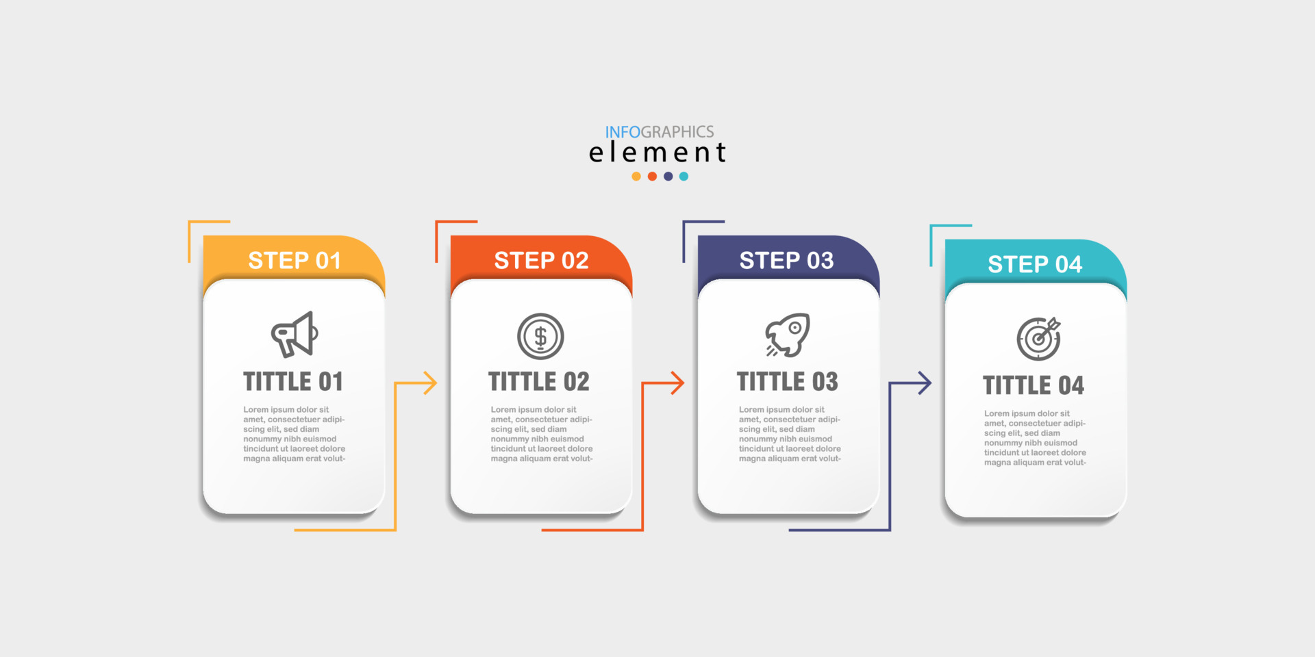 Modern business Infographic with title design template Vector with ...