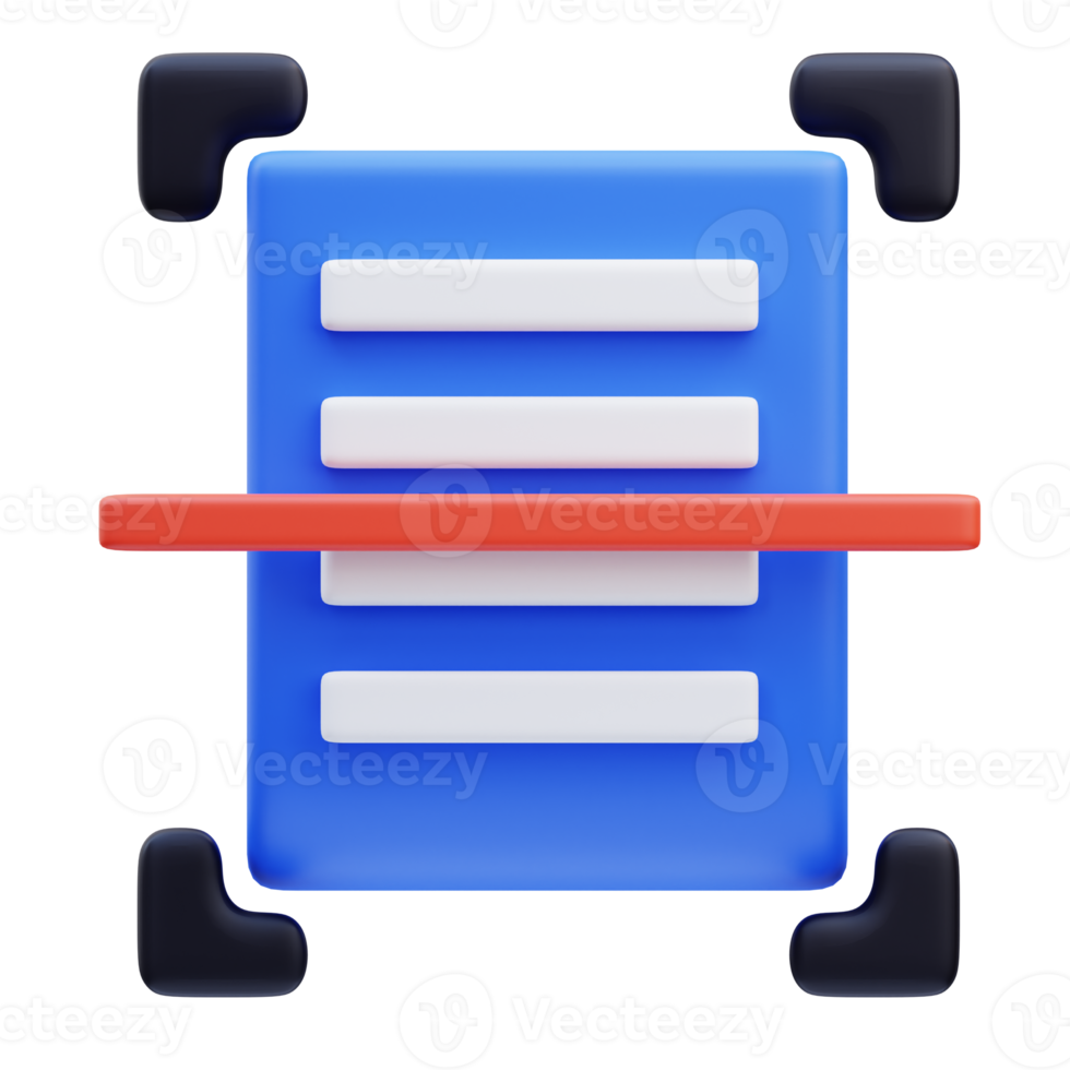 3d rendering of scan document icon illustration 12625011 PNG 3d rendering of scan document icon illustration 12625011 PNG