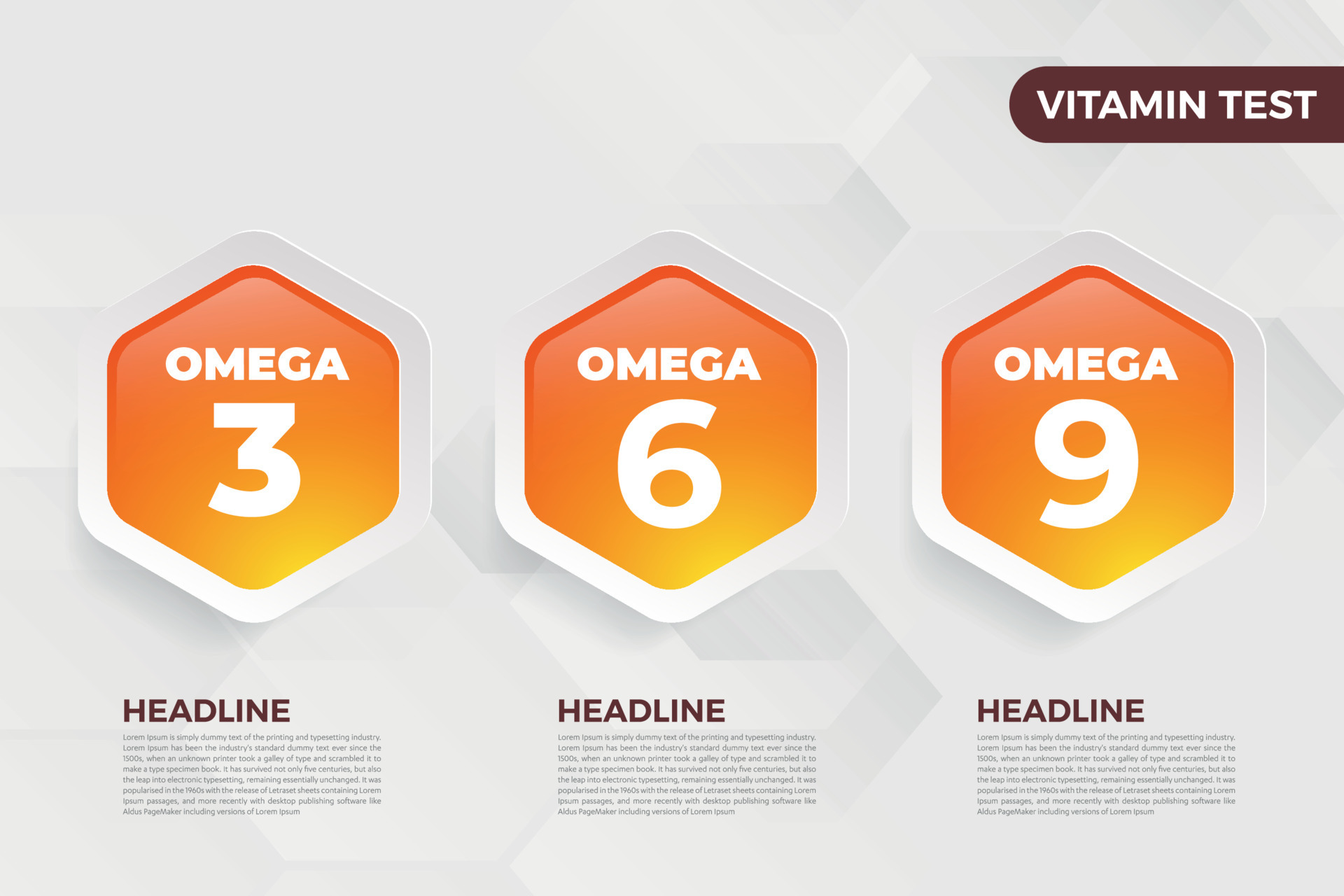 Omega3, Omega6, Omega9 Vitamin icon Vector illustration oil fish omega 12625158 Vector Art at ...