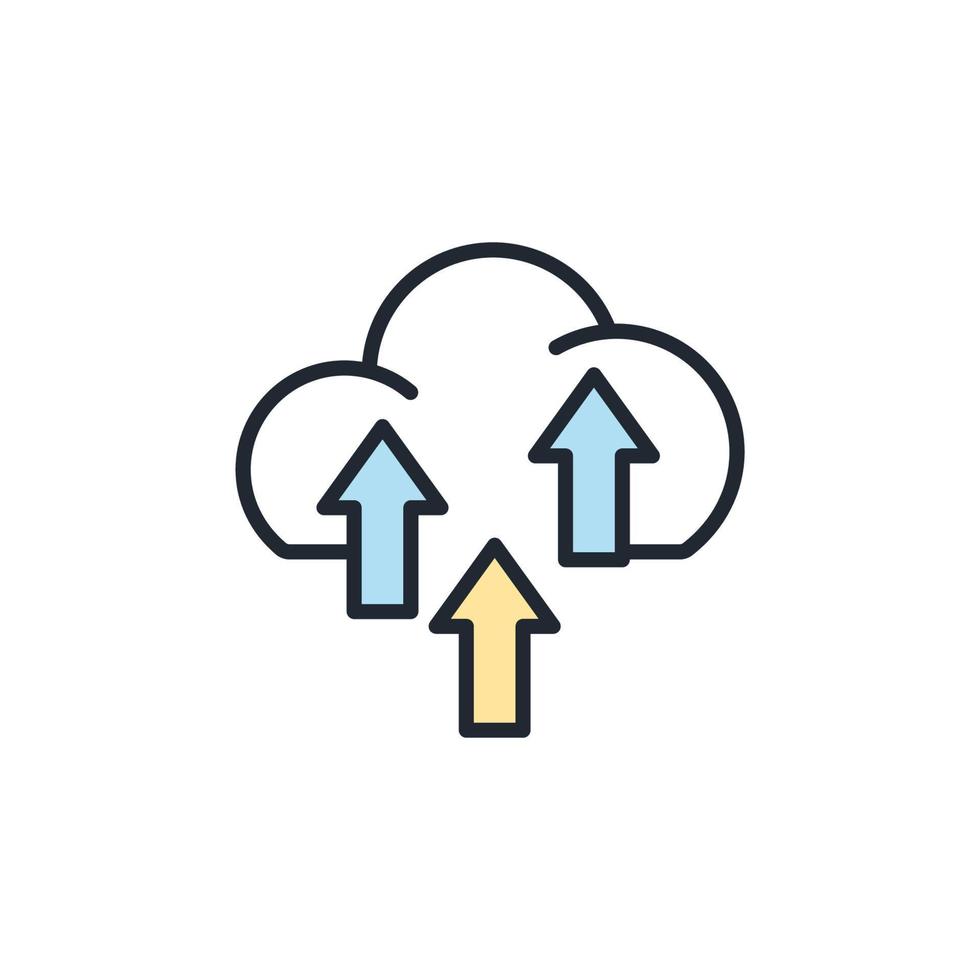 iconos de acceso a la nube símbolo elementos vectoriales para web ...
