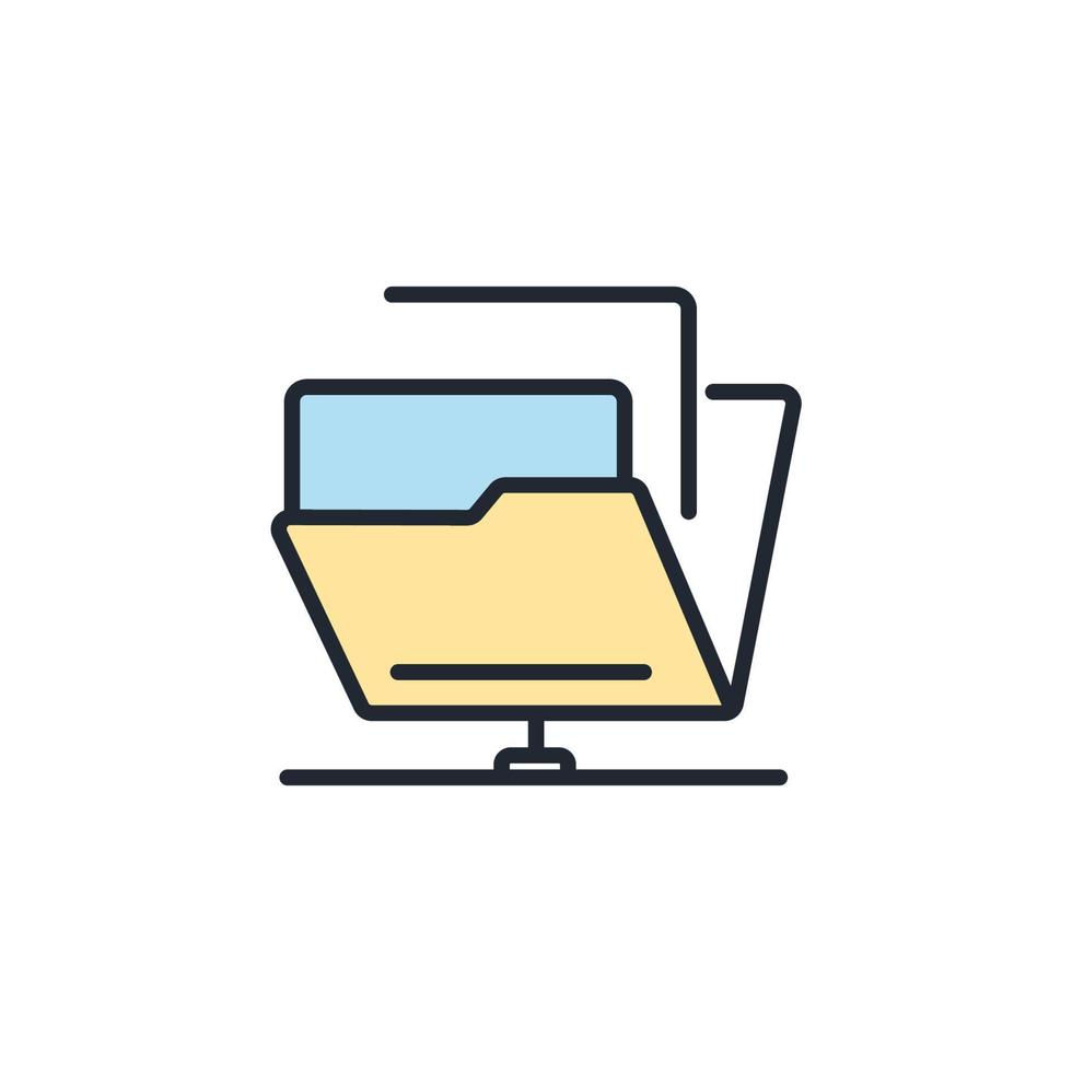 network folder icons symbol vector elements for infographic web 12625261 Vector Art at Vecteezy