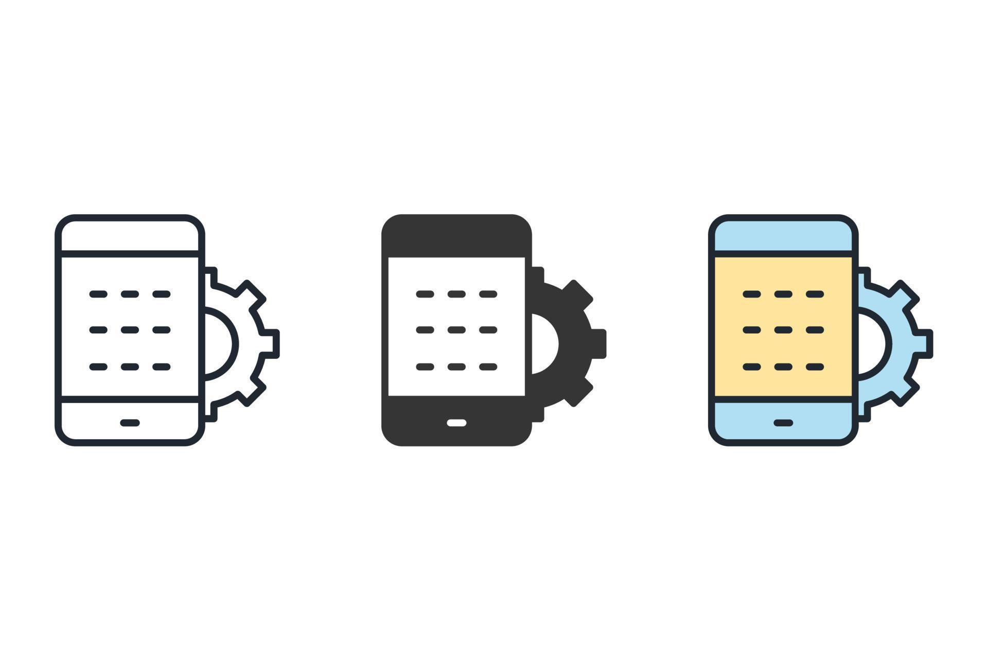 api iconos símbolo elementos vectoriales para infografía web 12625331 ...