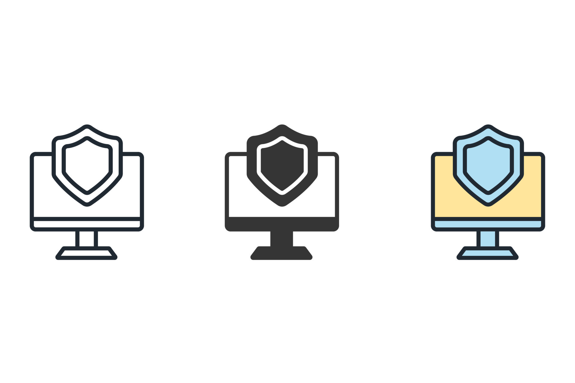 computer security icons symbol vector elements for infographic web ...